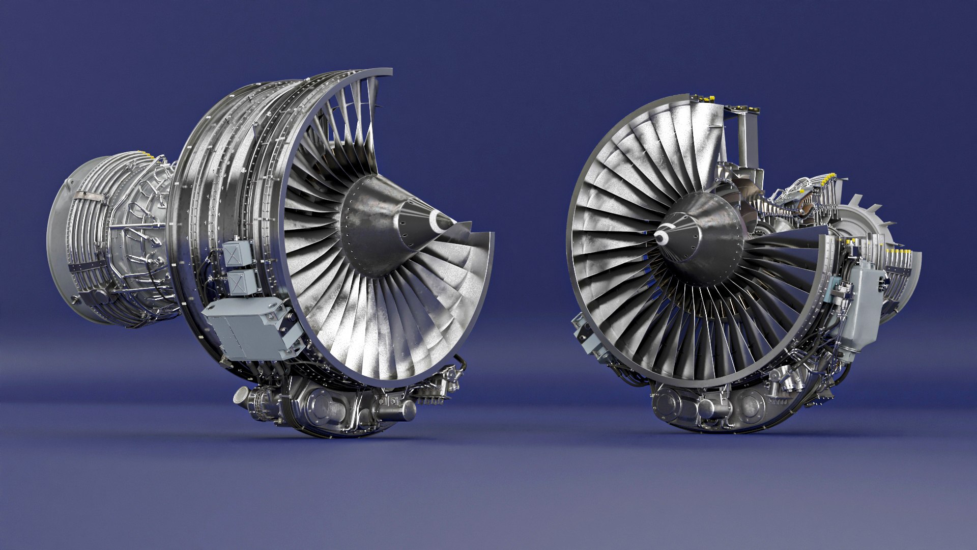3D Jet Engine Turbine CFM56 Cutaway Model - TurboSquid 2402271
