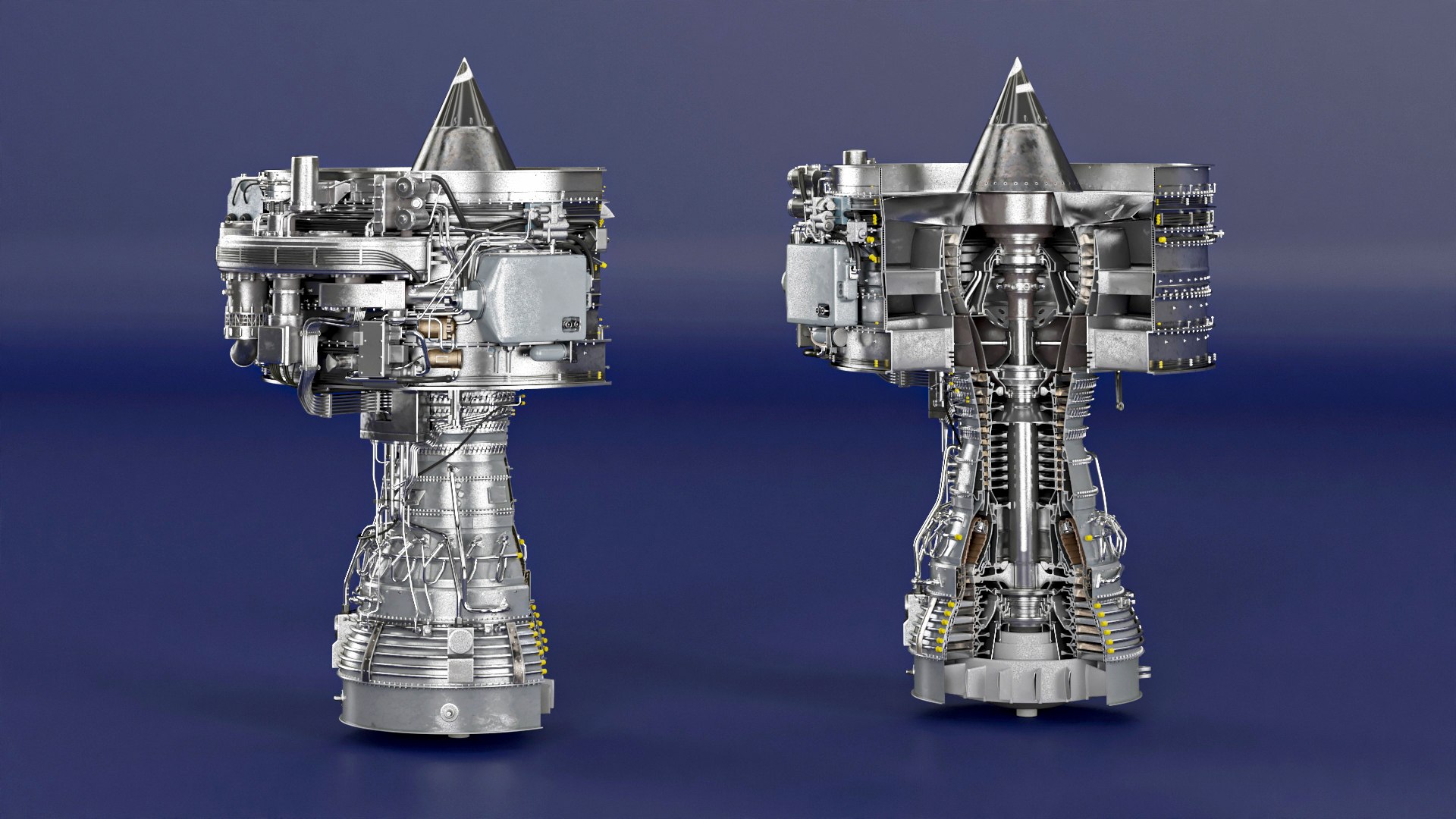 3D Jet Engine Turbine CFM56 Cutaway Model - TurboSquid 2402271