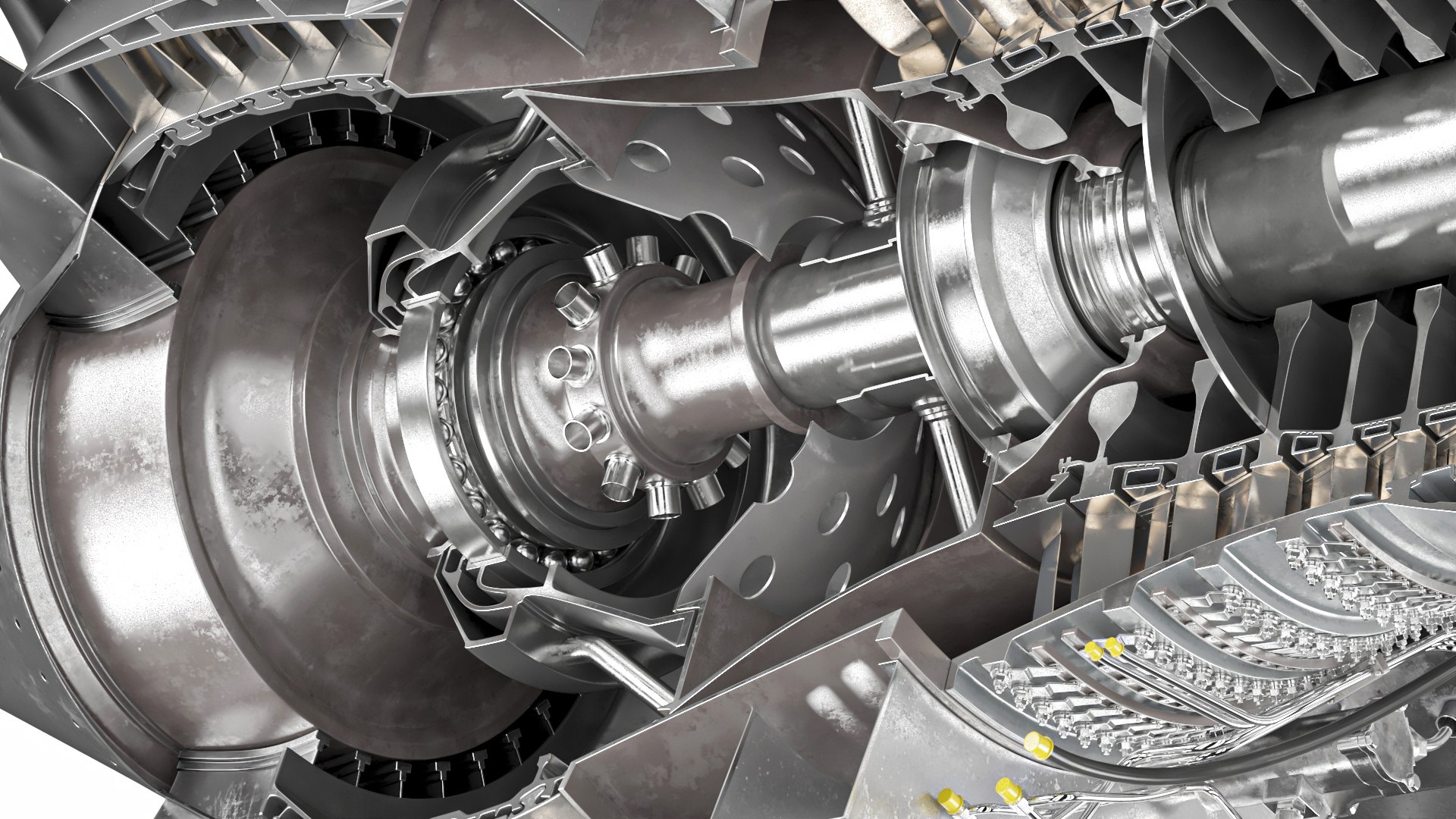 3D Jet Engine Turbine CFM56 Cutaway Model - TurboSquid 2402271