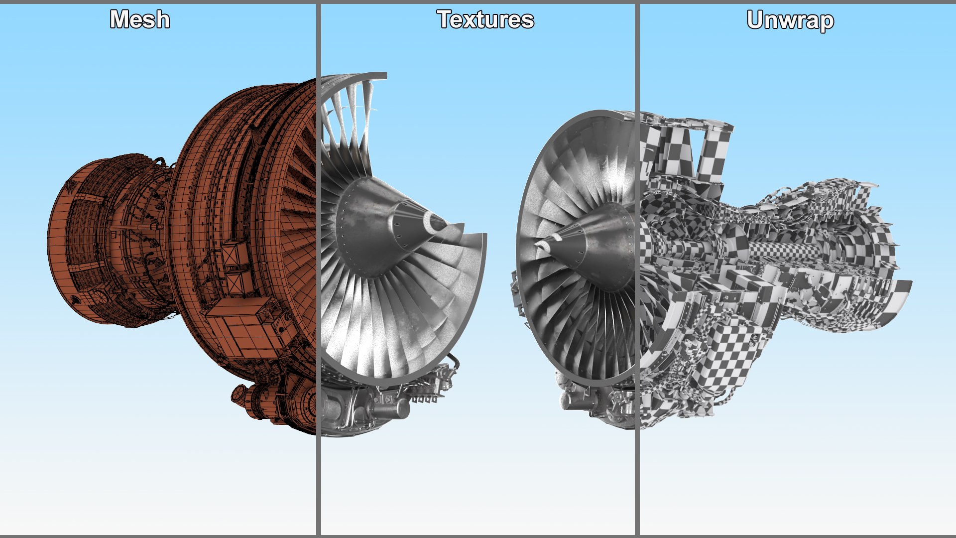 3D Jet Engine Turbine CFM56 Cutaway Model - TurboSquid 2402271