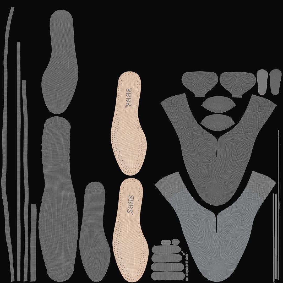 3D Realistic Black Leather Lace Up New Fashion model - TurboSquid 1942934