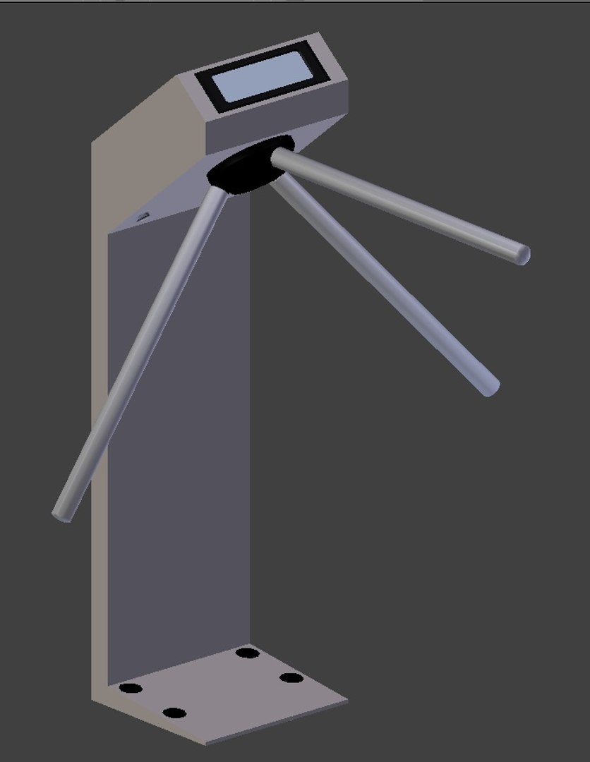 3d Model Perco Turnstile