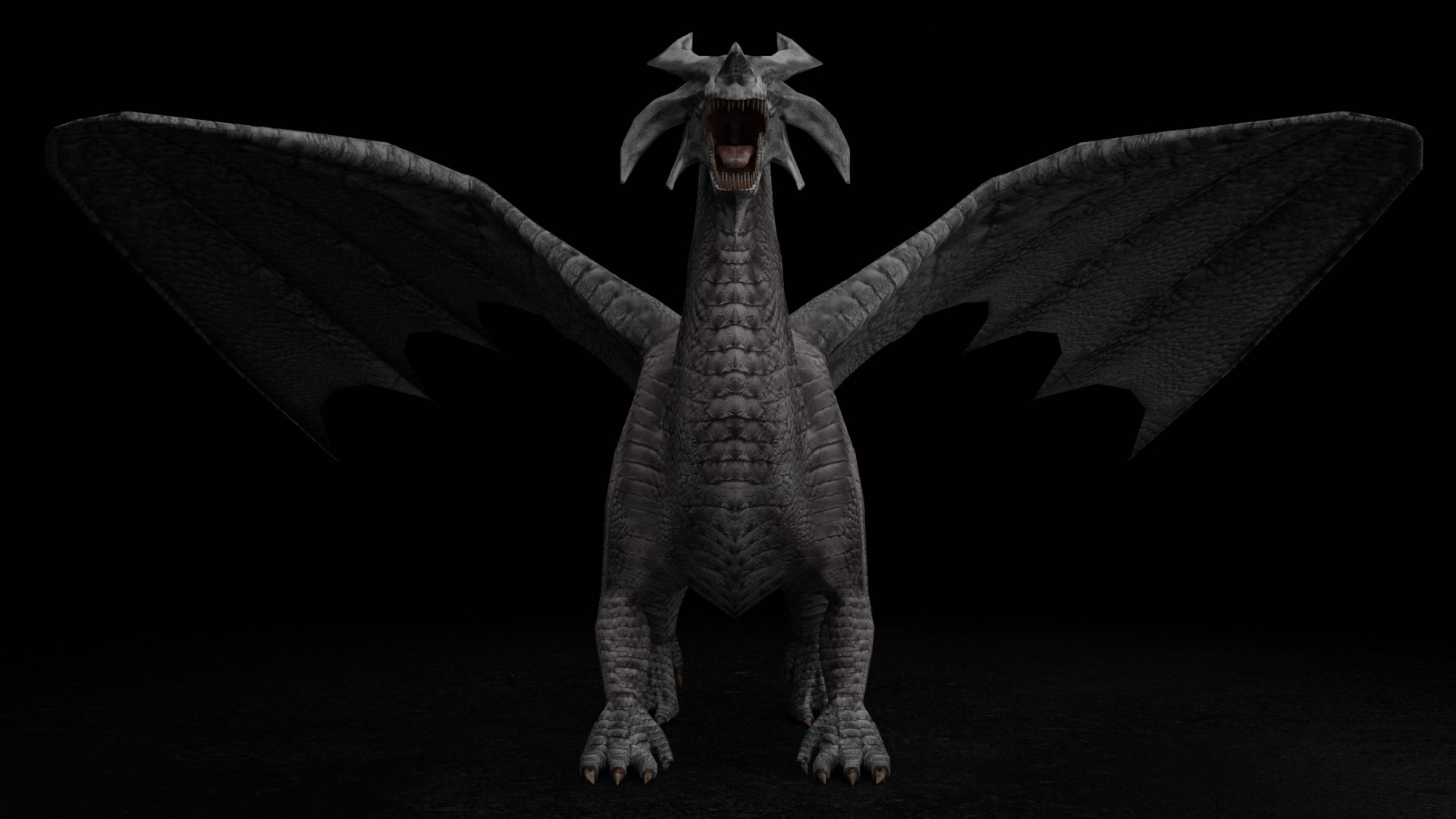 3D Dragon White Scale Model - TurboSquid 1663618