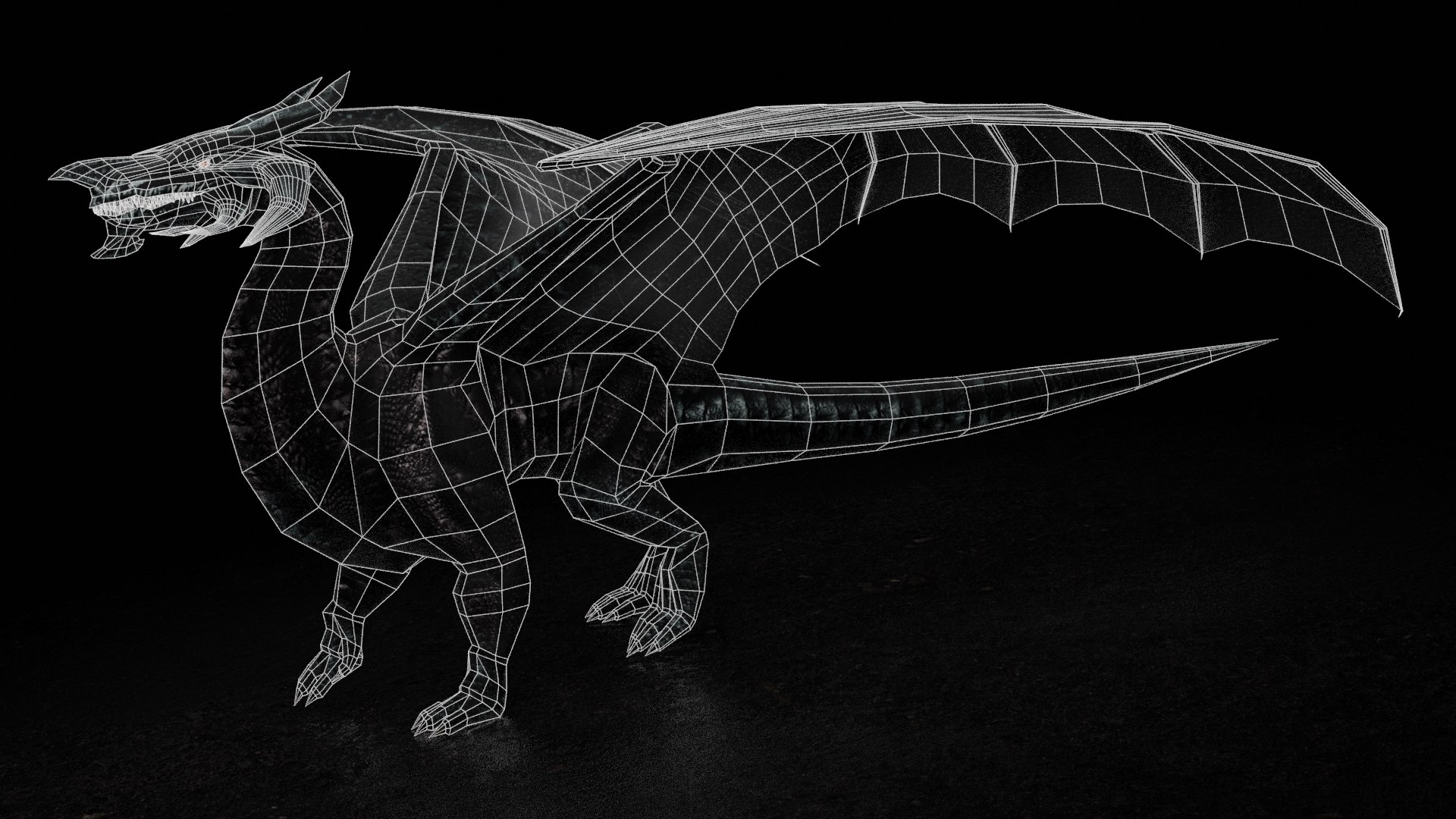 3D Dragon White Scale Model - TurboSquid 1663618