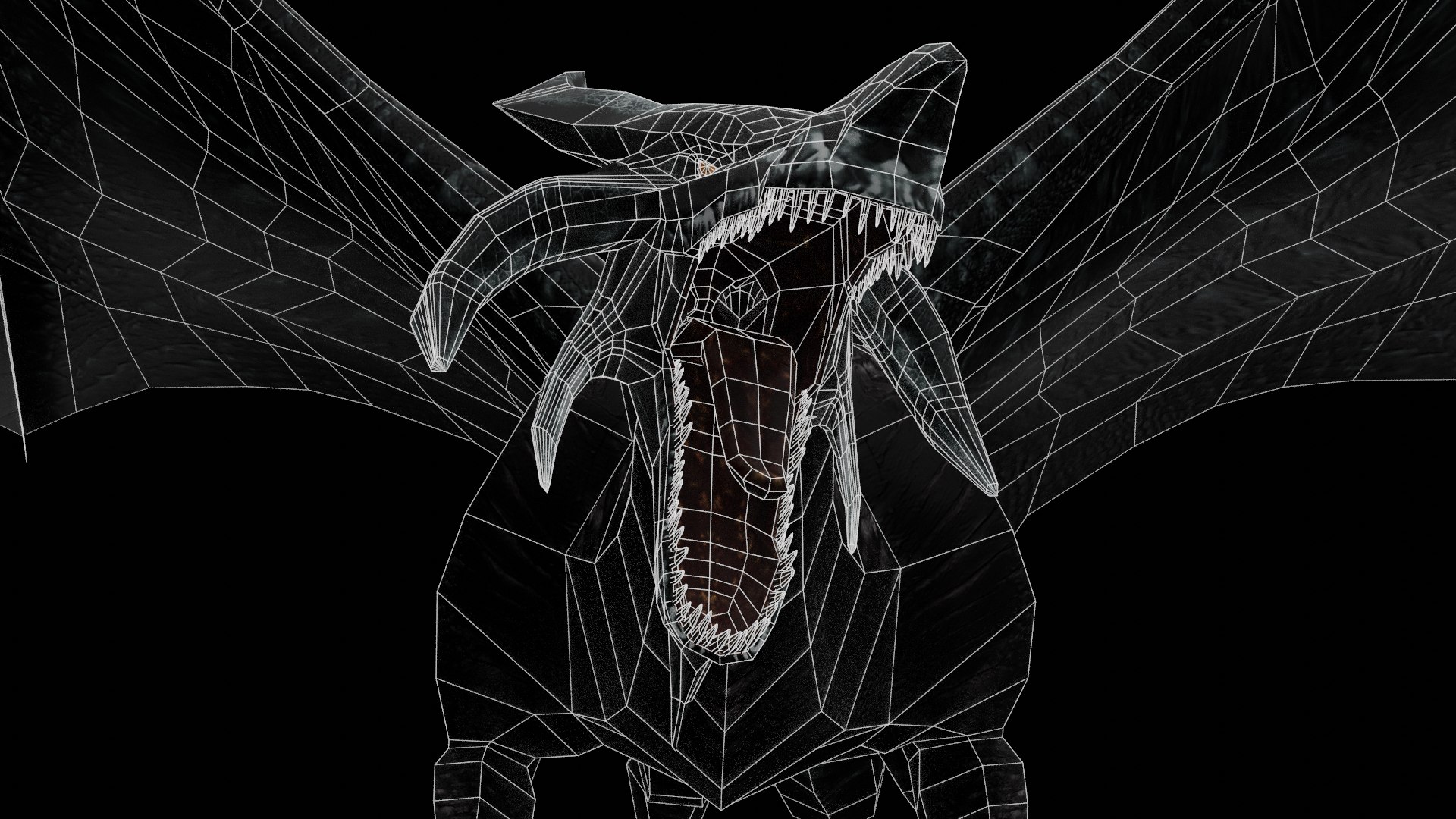 3D Dragon White Scale Model - TurboSquid 1663618