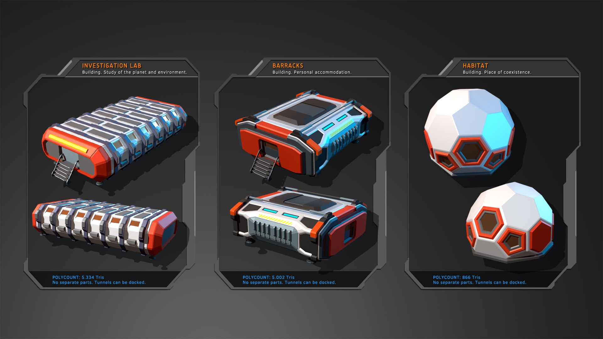 Low Poly SPACE Base 3D Model - TurboSquid 2054858