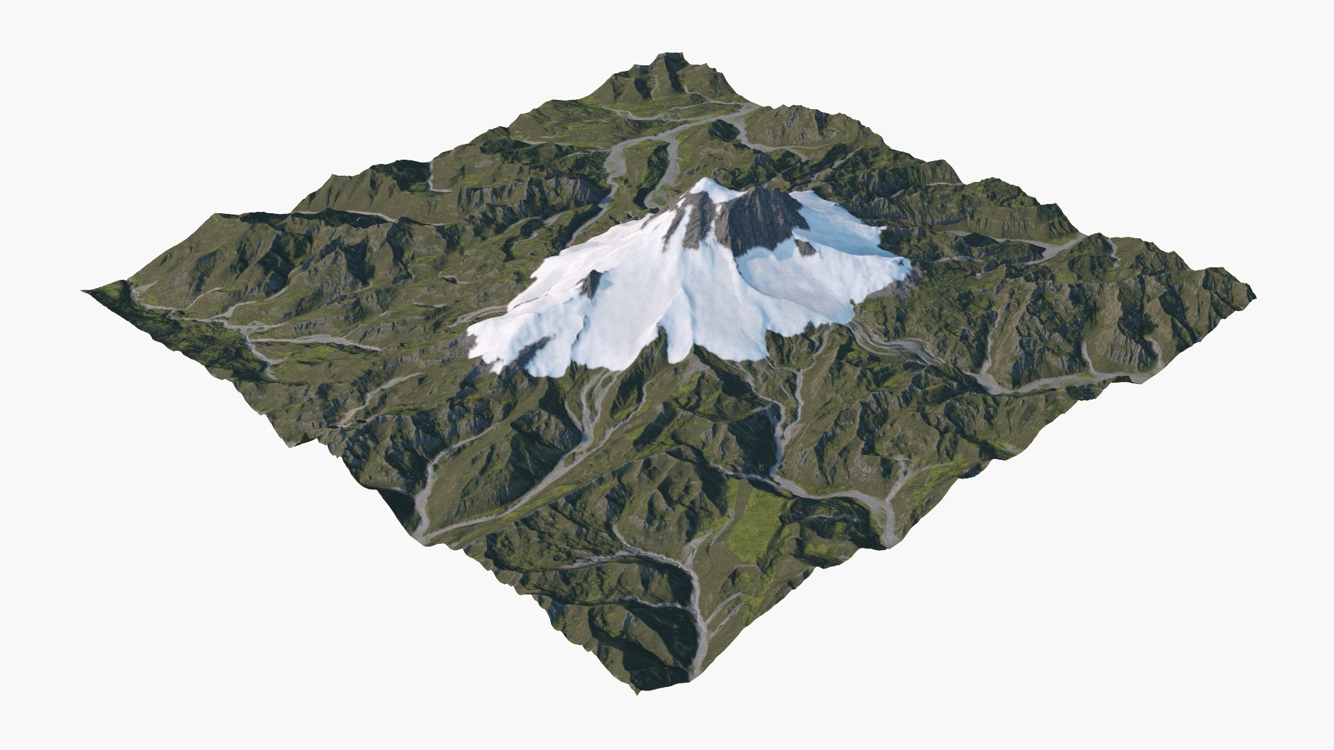 3D Mount Rainier PBR - TurboSquid 2332718