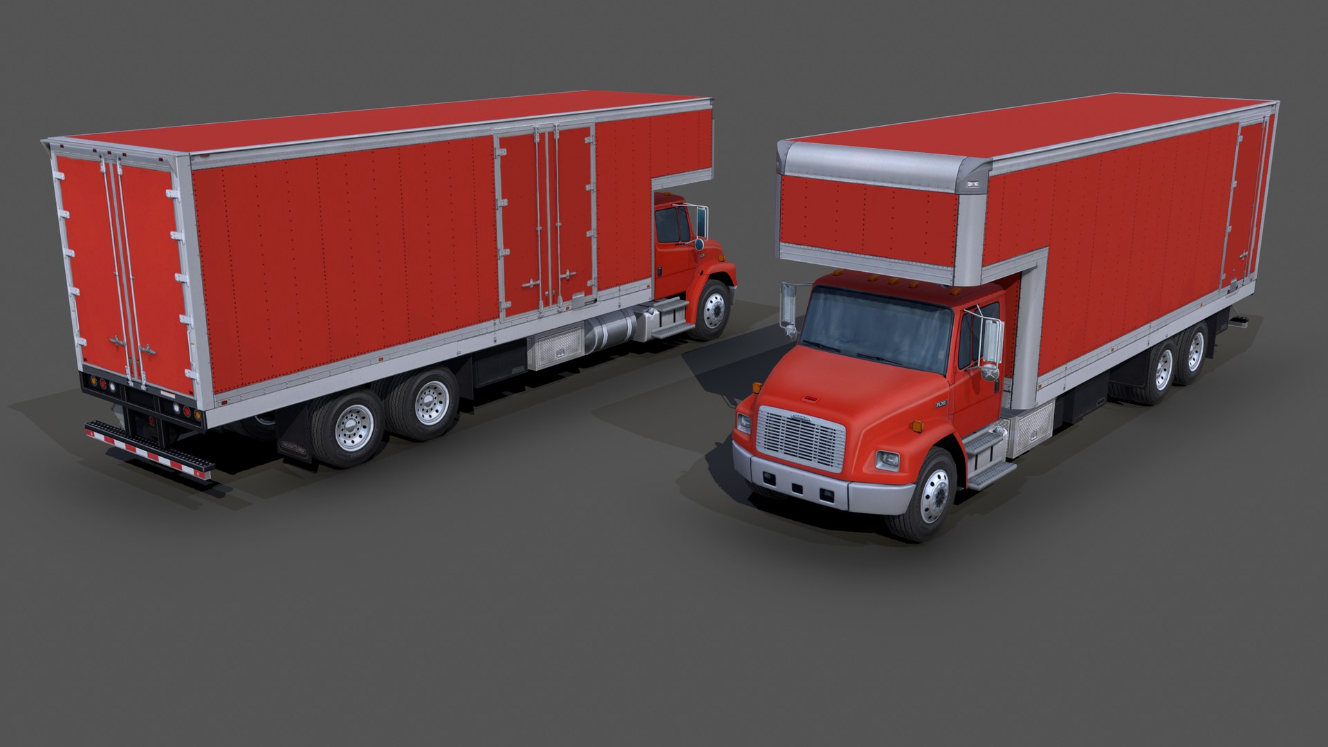Freightliner FL70 2001 Box Truck S04 3D Model - TurboSquid 2061981
