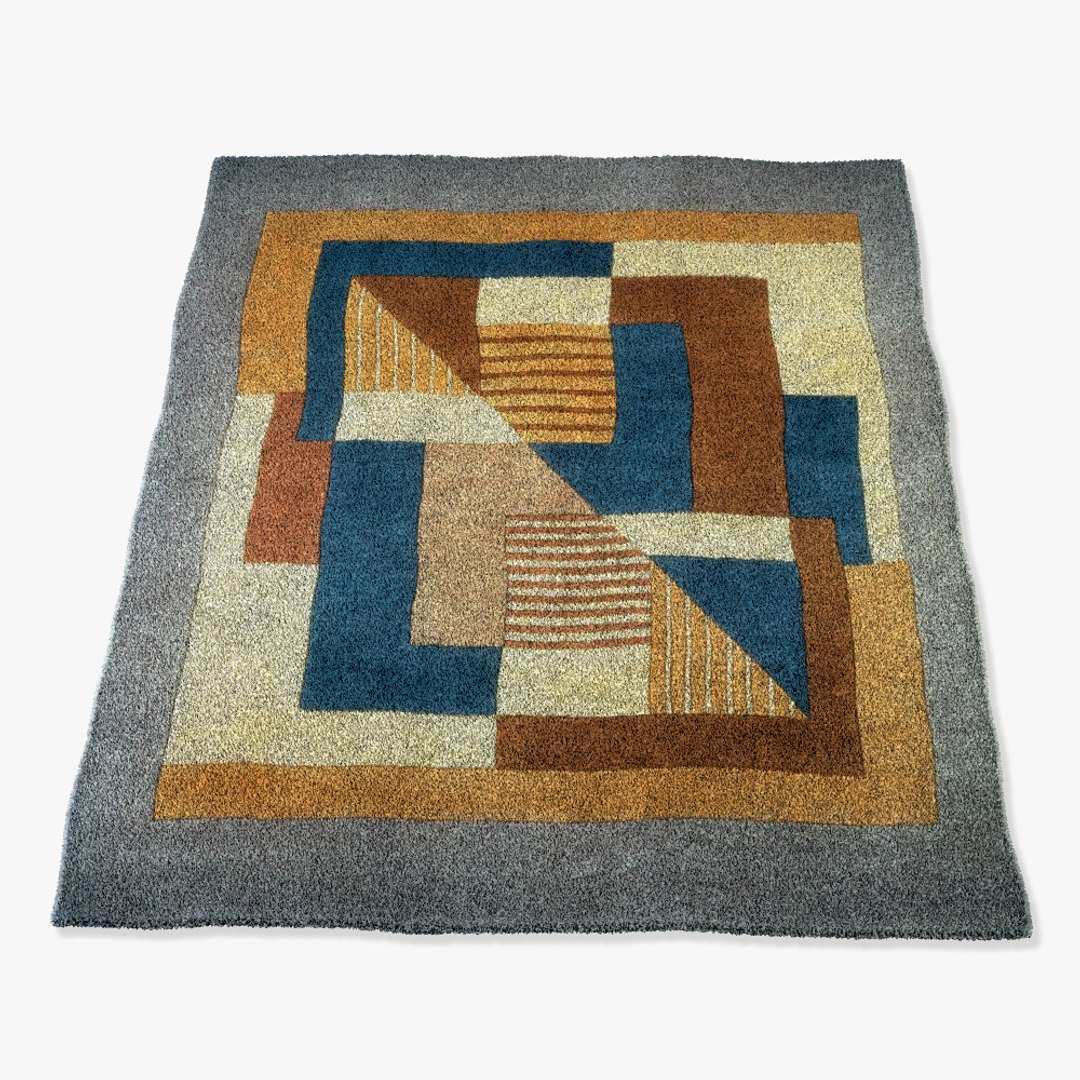 Momeni Rugs Abstract Nw06blu 3d 3ds