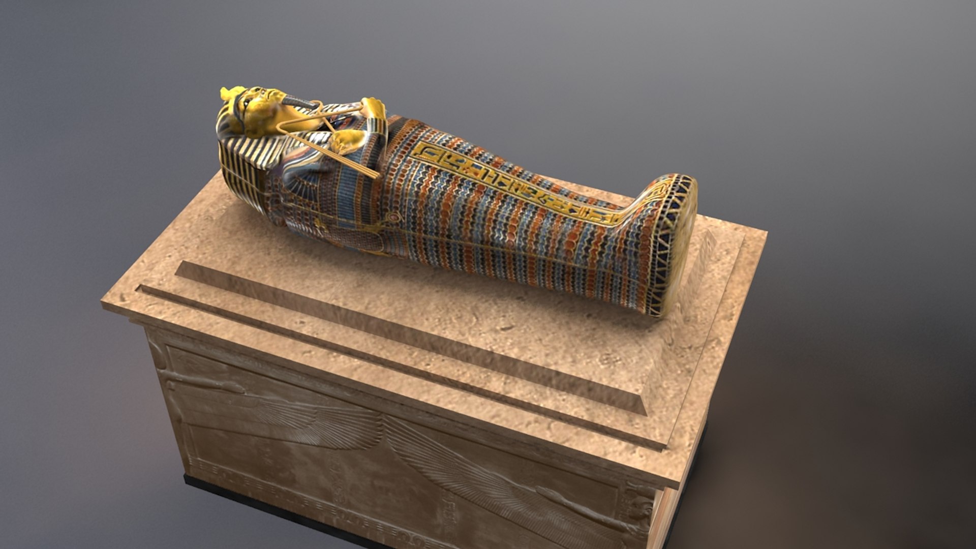 Hd Tutankhamun Sarcophagus Model - TurboSquid 1246731