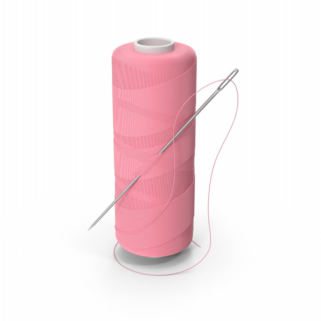Pink Sewing Thread And Needle Model - TurboSquid 2210509