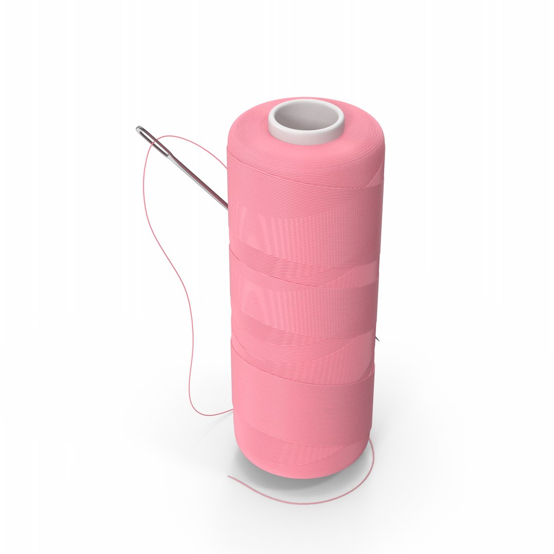Pink Sewing Thread And Needle Model - TurboSquid 2210509