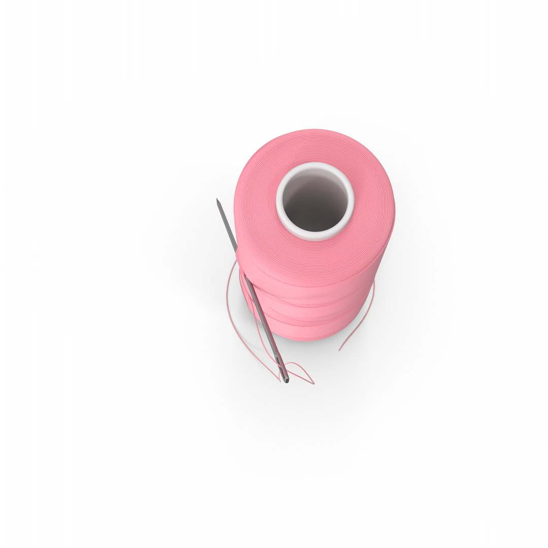 Pink Sewing Thread And Needle Model - TurboSquid 2210509