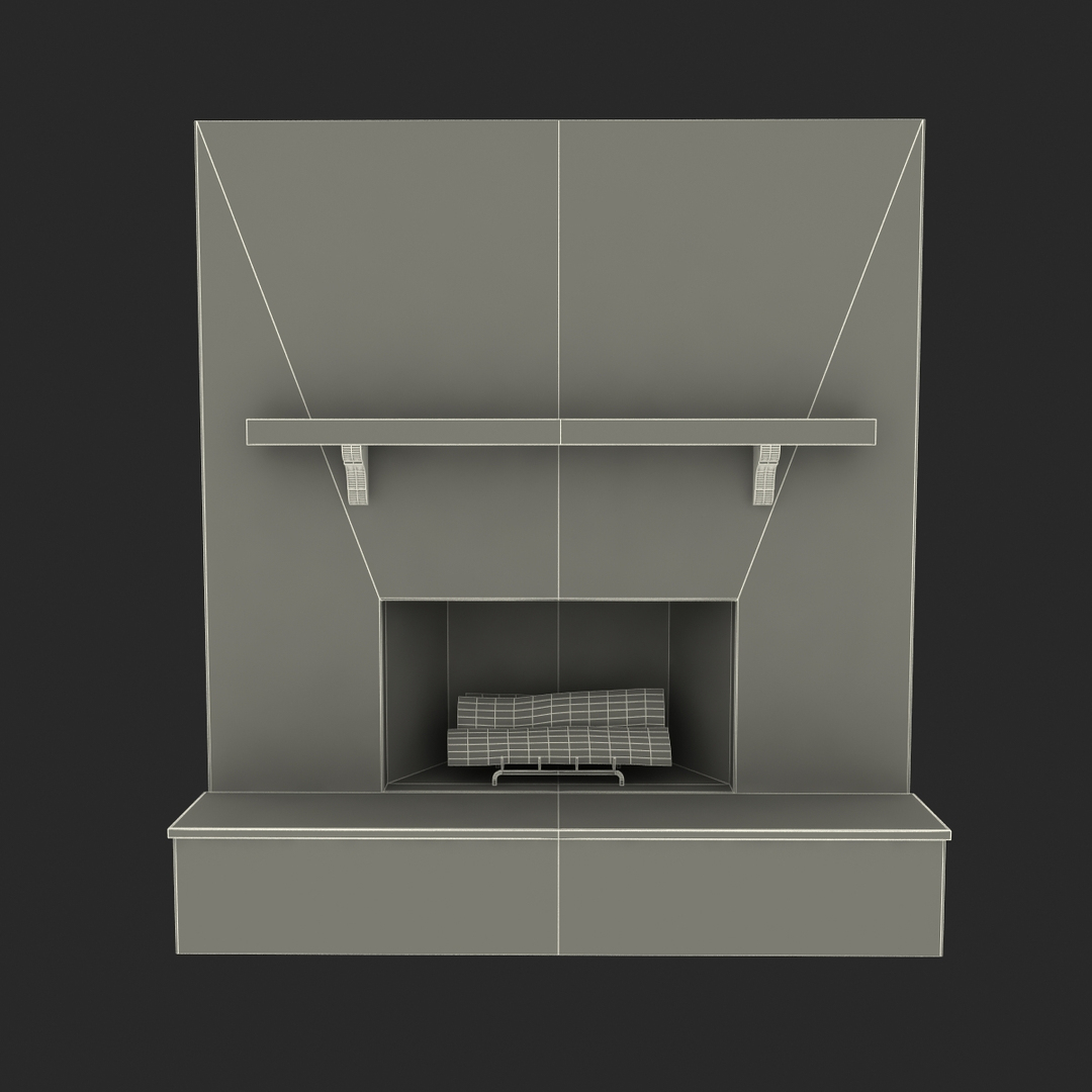 fireplace 11 3d obj