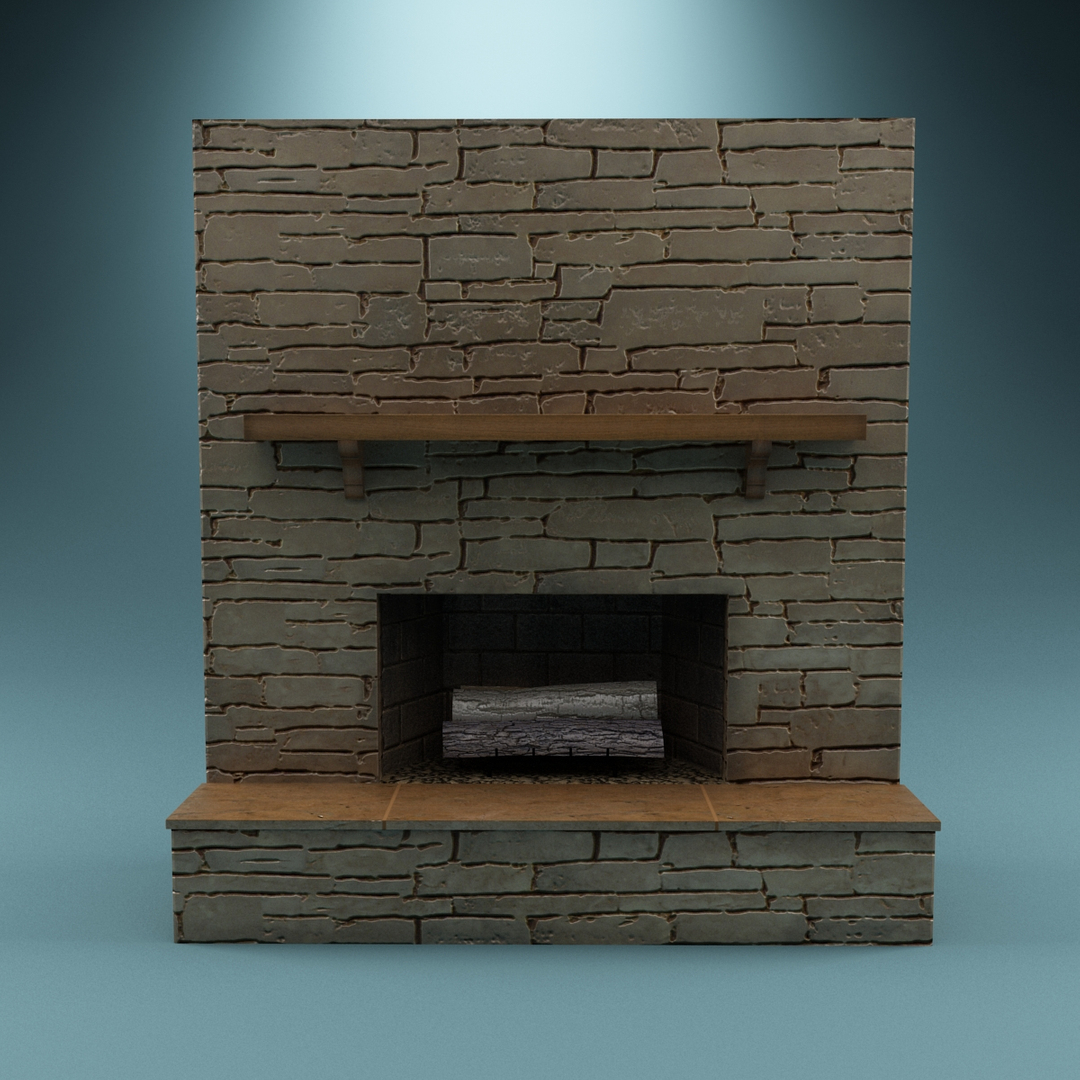 fireplace 11 3d obj