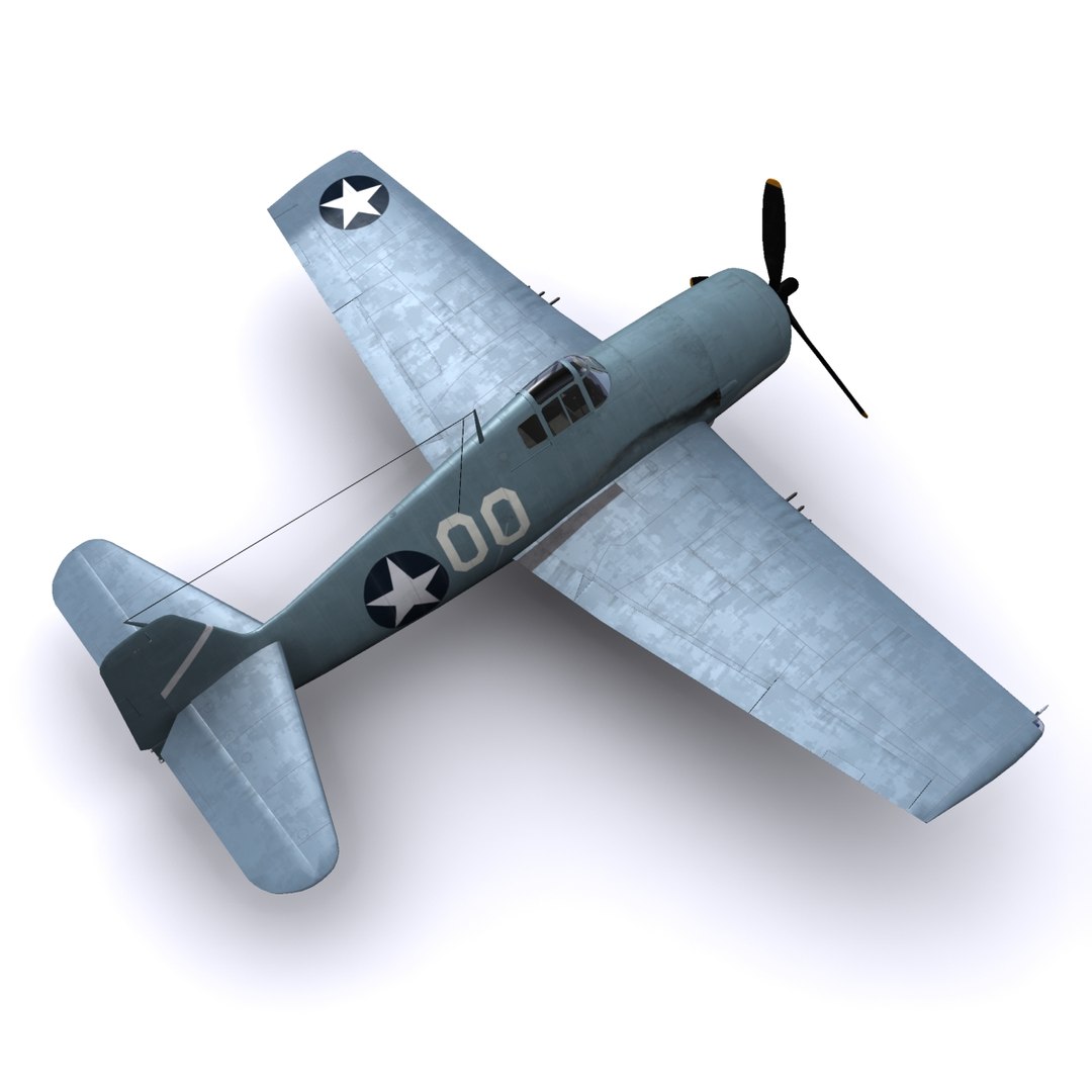 3dsmax F6f Hellcat Aircraft 1943