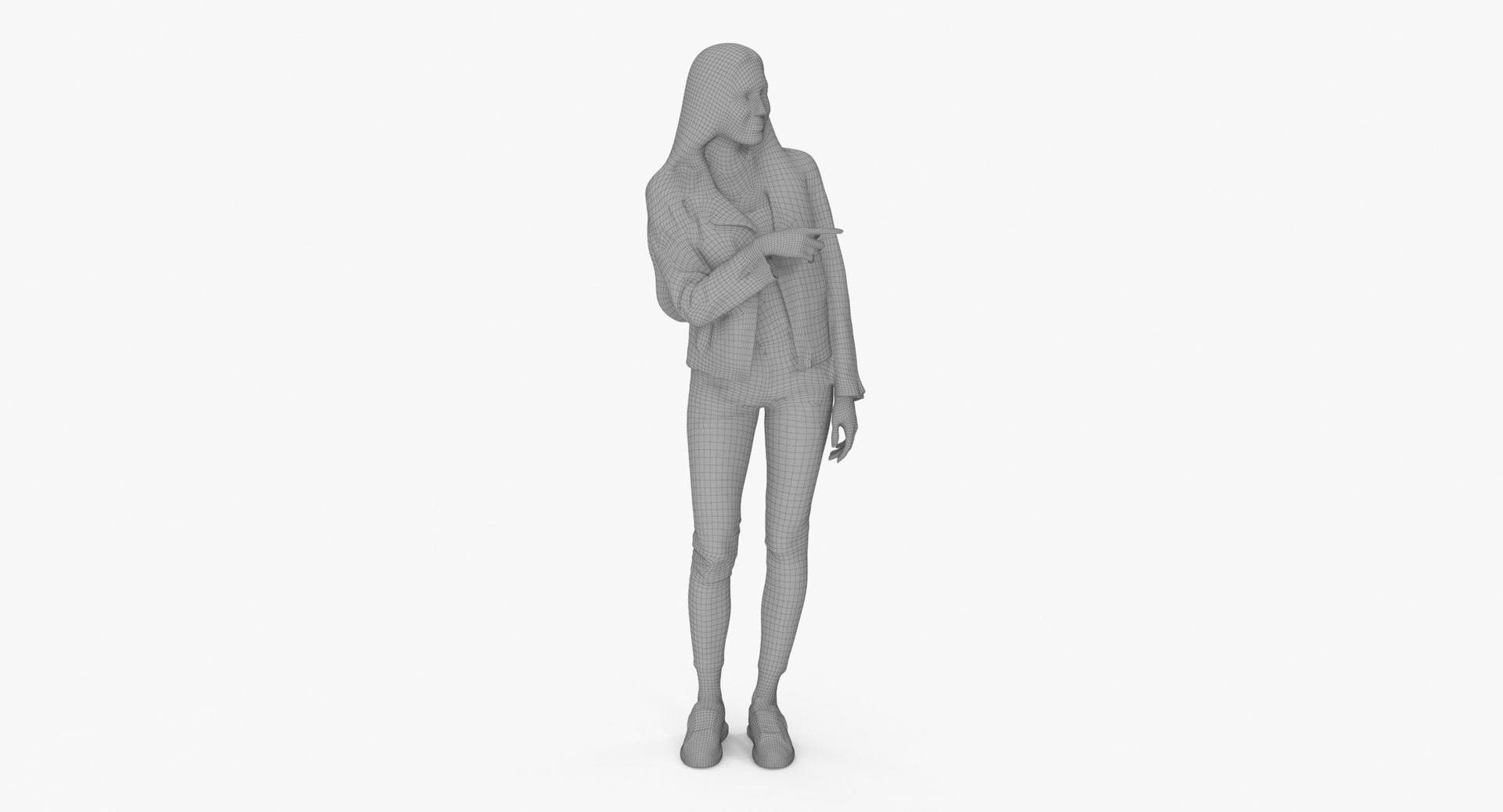 Elizabeth Casual Autumn Interacting Pose 04 3D - TurboSquid 1957985