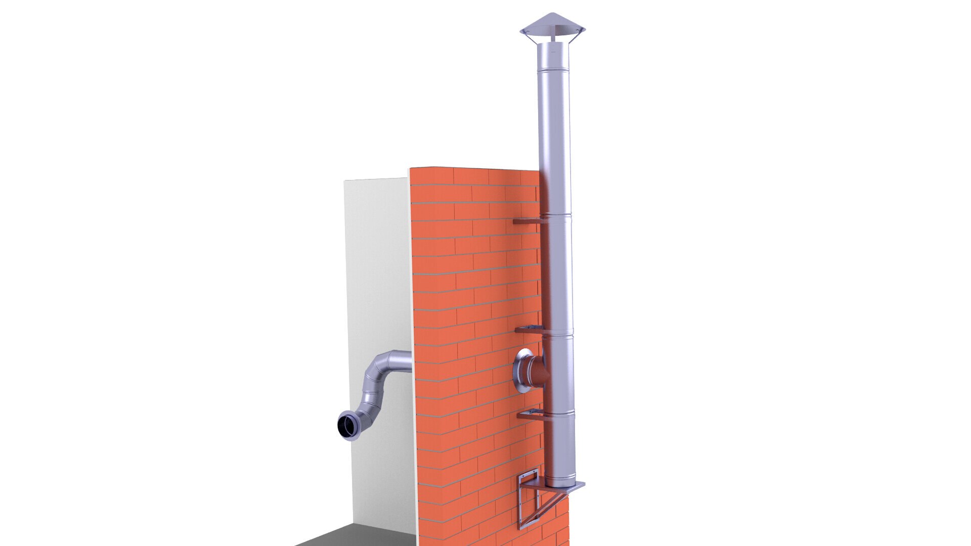 External Steel Flue 38 3D Model - TurboSquid 2454578