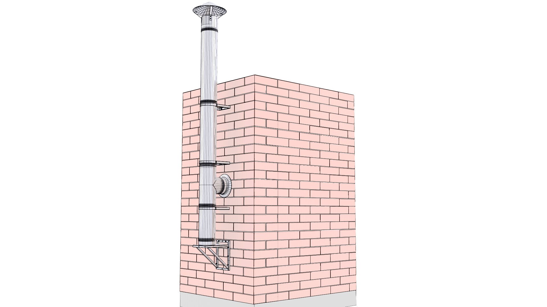External Steel Flue 38 3D Model - TurboSquid 2454578
