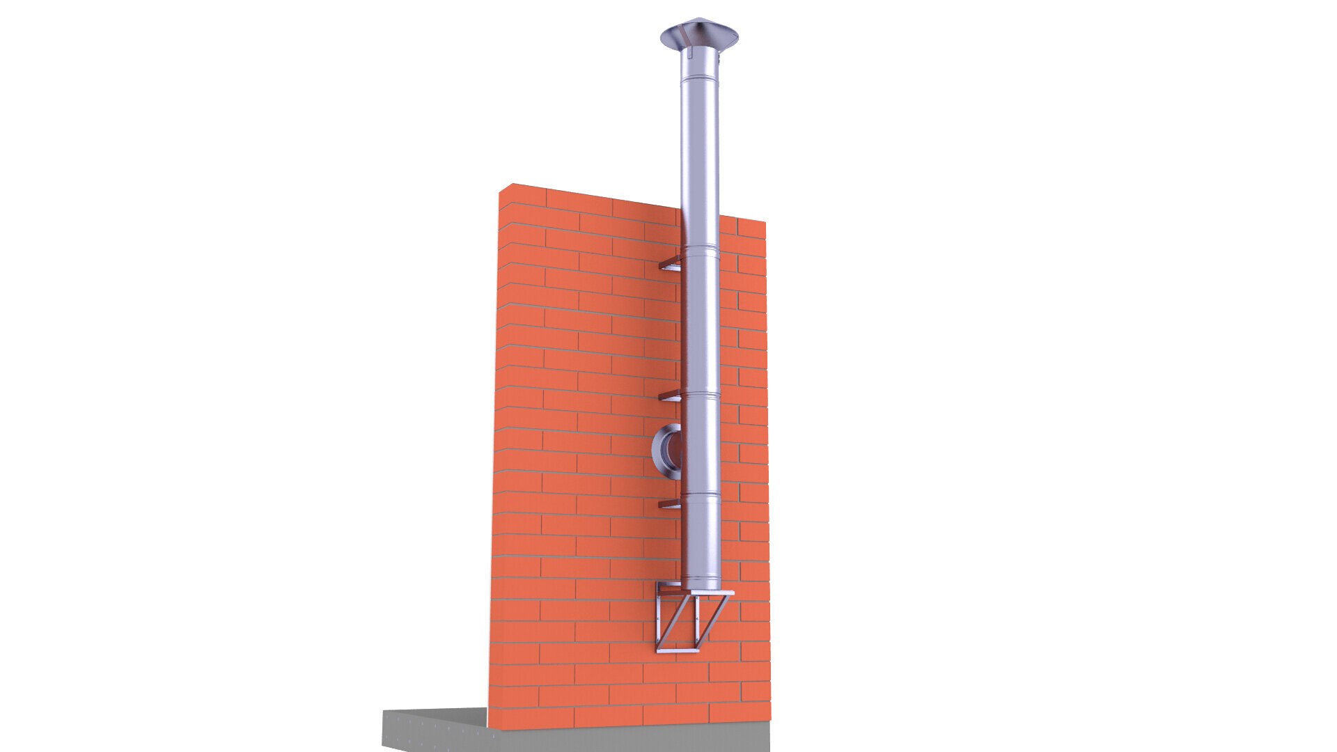External Steel Flue 38 3D Model - TurboSquid 2454578