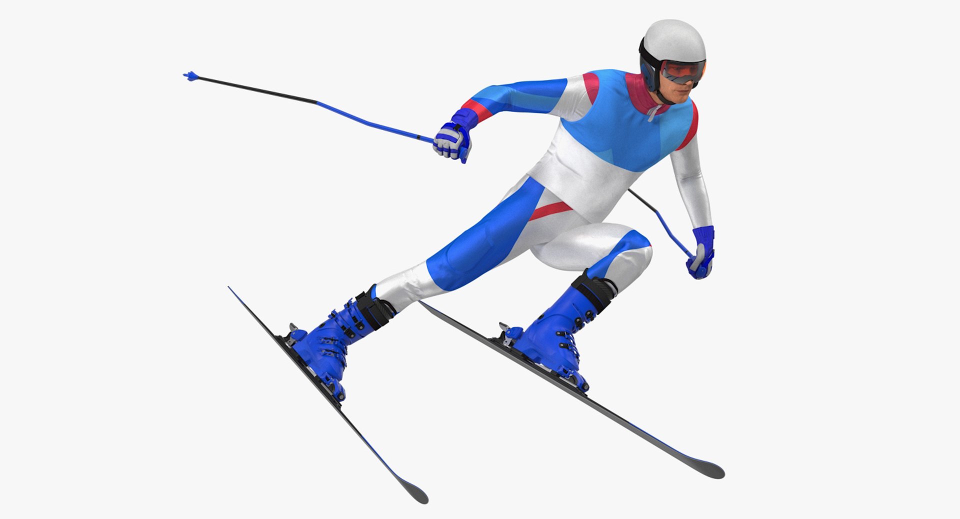 Skier Fast Turn Pose 3D Model - TurboSquid 1344149