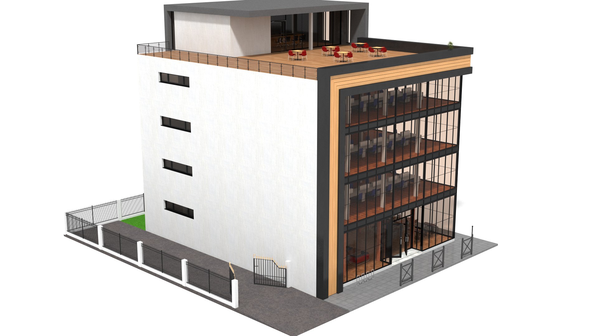 3D Office Building 3 Model - TurboSquid 1782197
