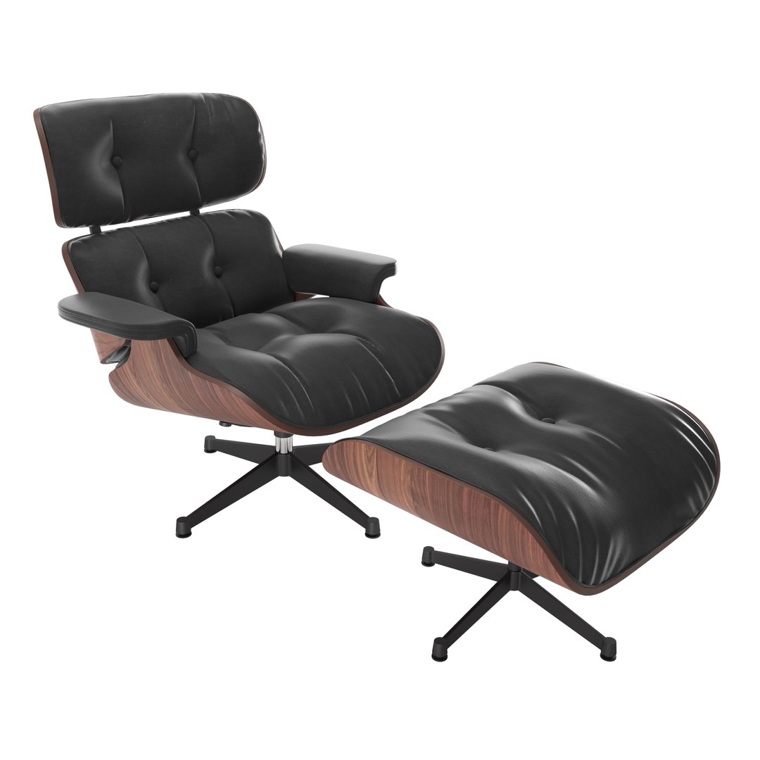 Vitra Eames Lounge Chair With Footstool 3D Model - TurboSquid 2233608