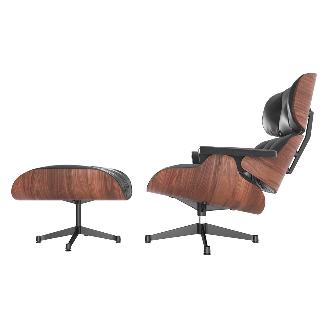 Vitra Eames Lounge Chair With Footstool 3D Model - TurboSquid 2233608