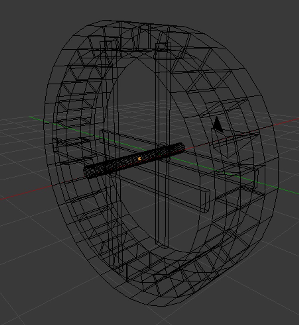 Realistic Waterwheel 3d Model