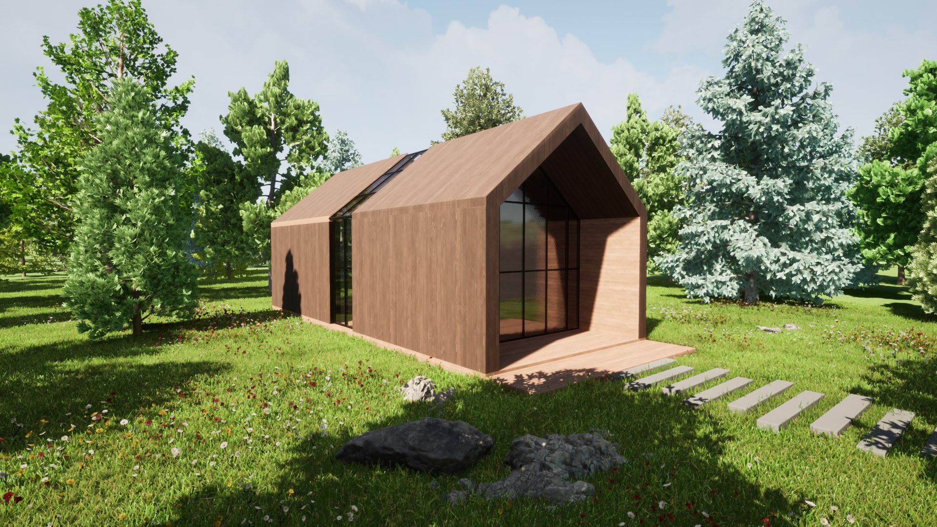 Tiny House in nature 3D - TurboSquid 1939296