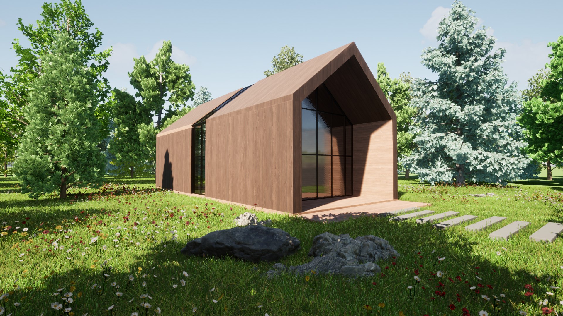 Tiny House in nature 3D - TurboSquid 1939296