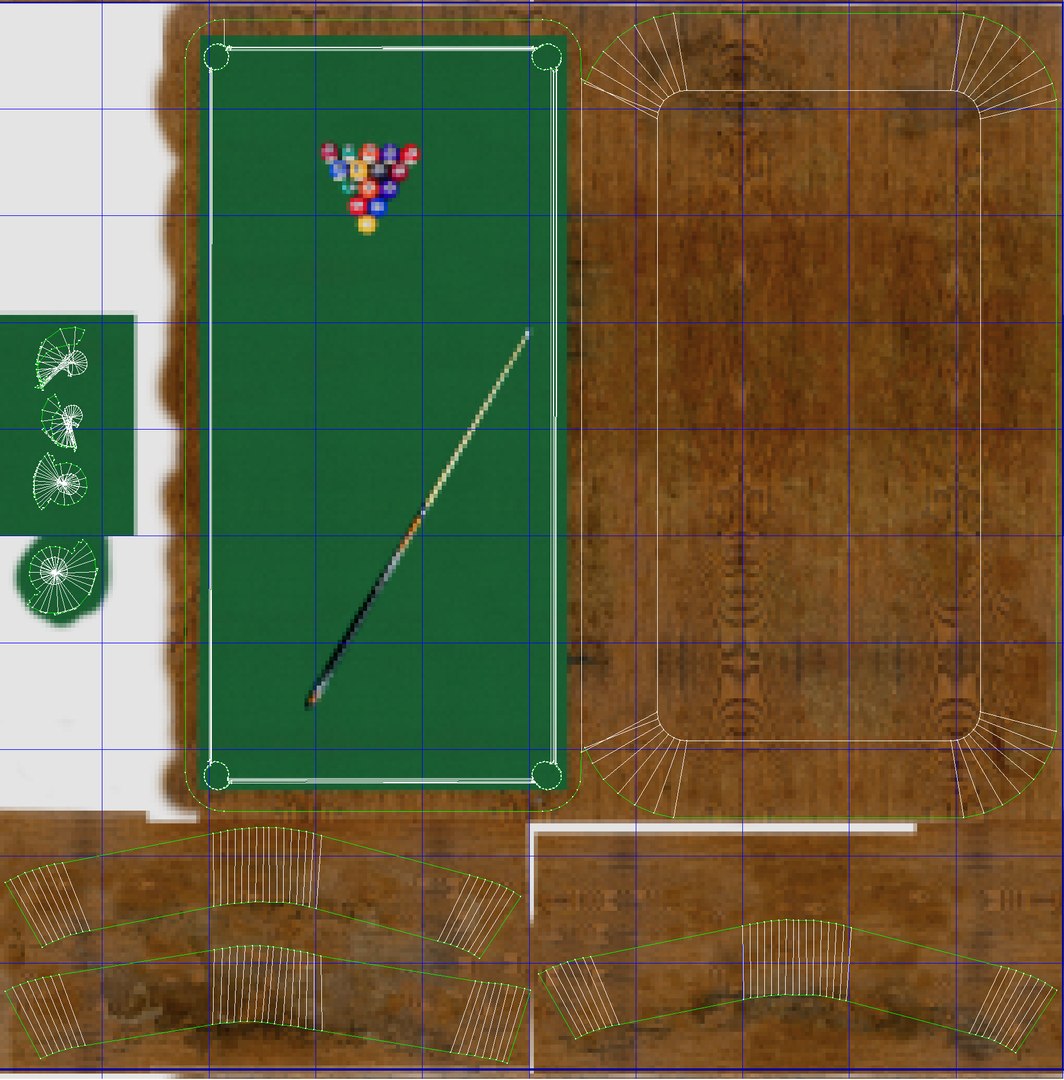 Billiard Table Game Ready Model - TurboSquid 2046469