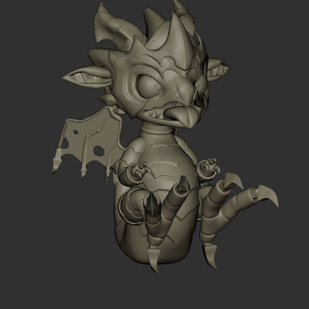 3D Armoured Dragon Cub - TurboSquid 2336096