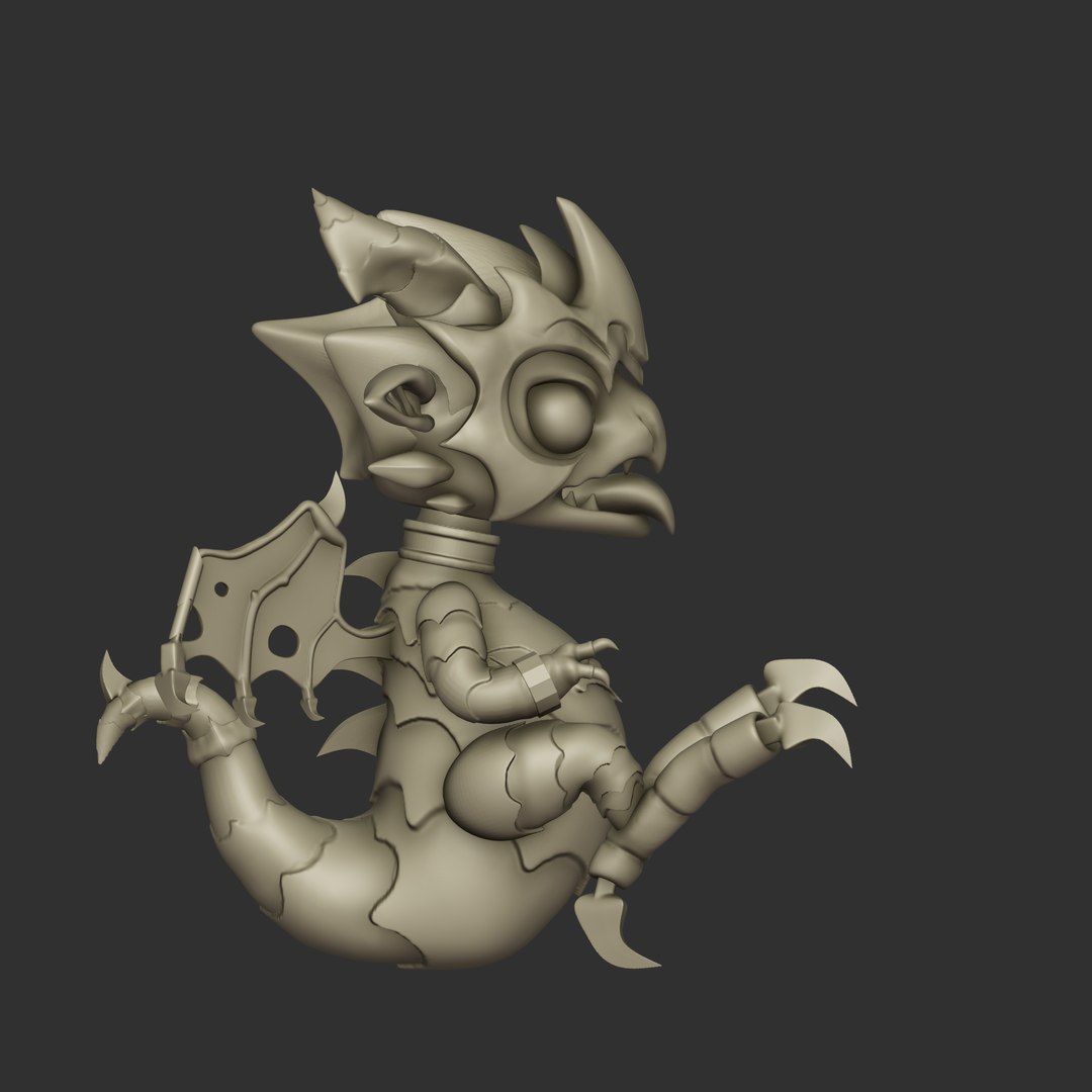 3D Armoured Dragon Cub - TurboSquid 2336096