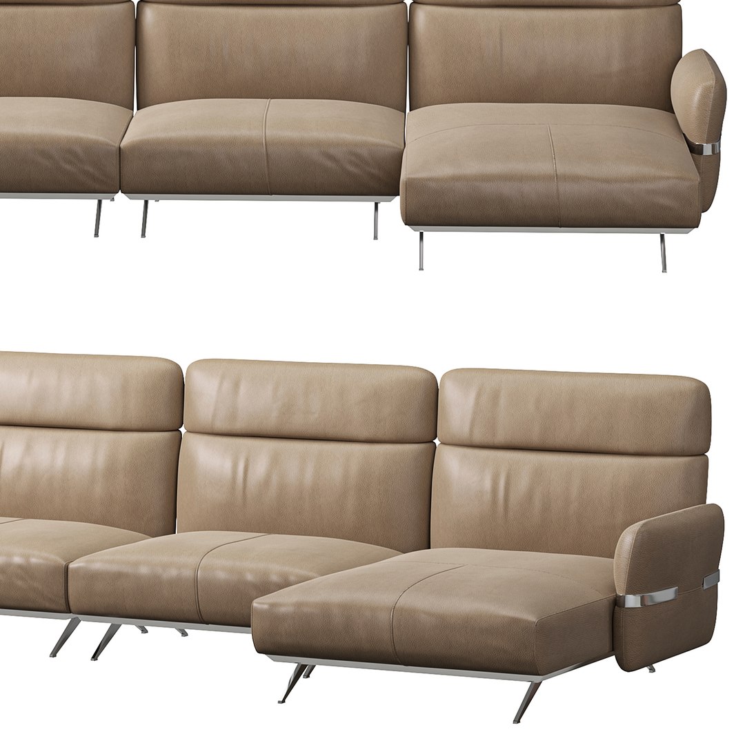 Pablo Leather Sofa By Natuzzi Model - TurboSquid 1958130