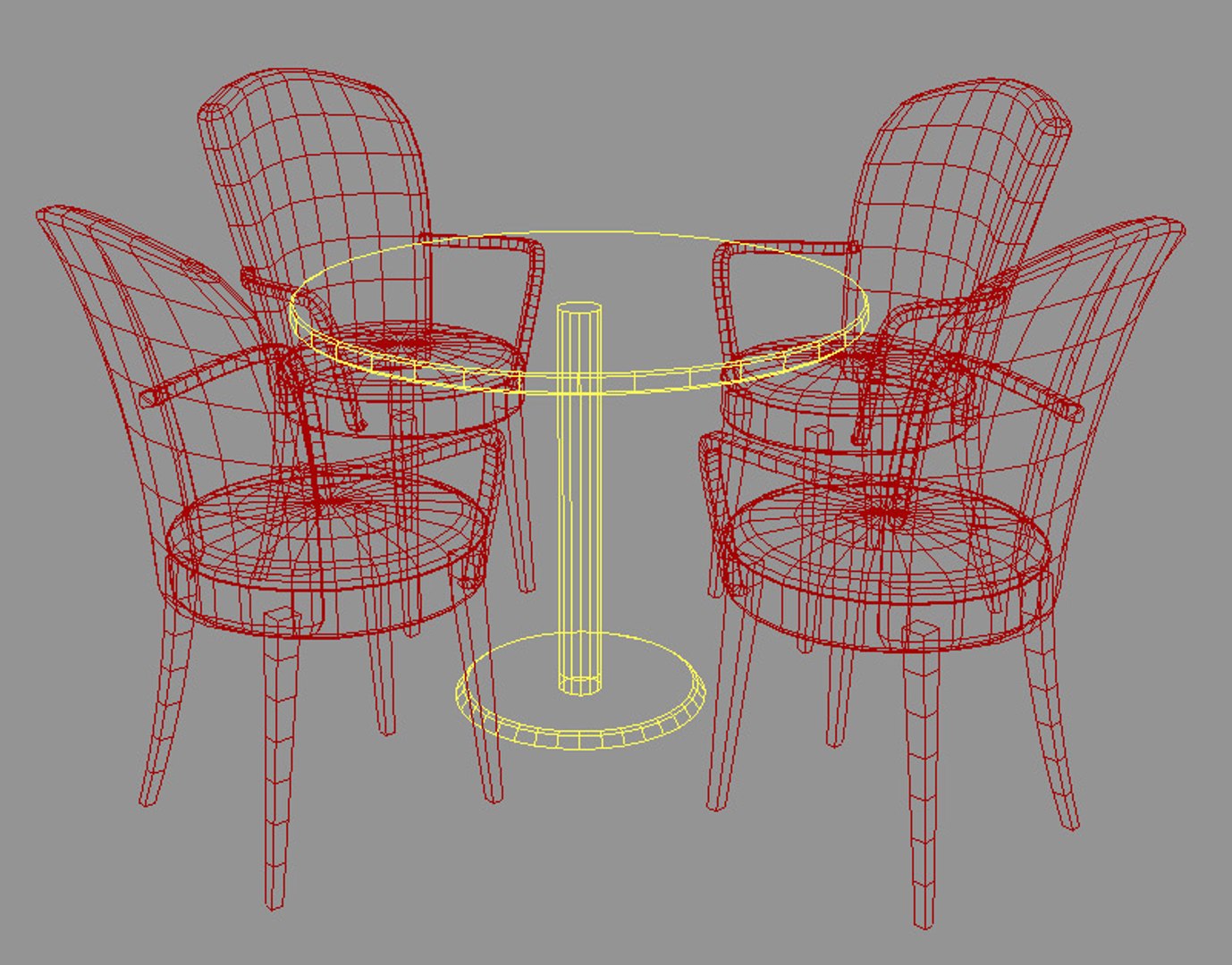 3d Model Table Chairs