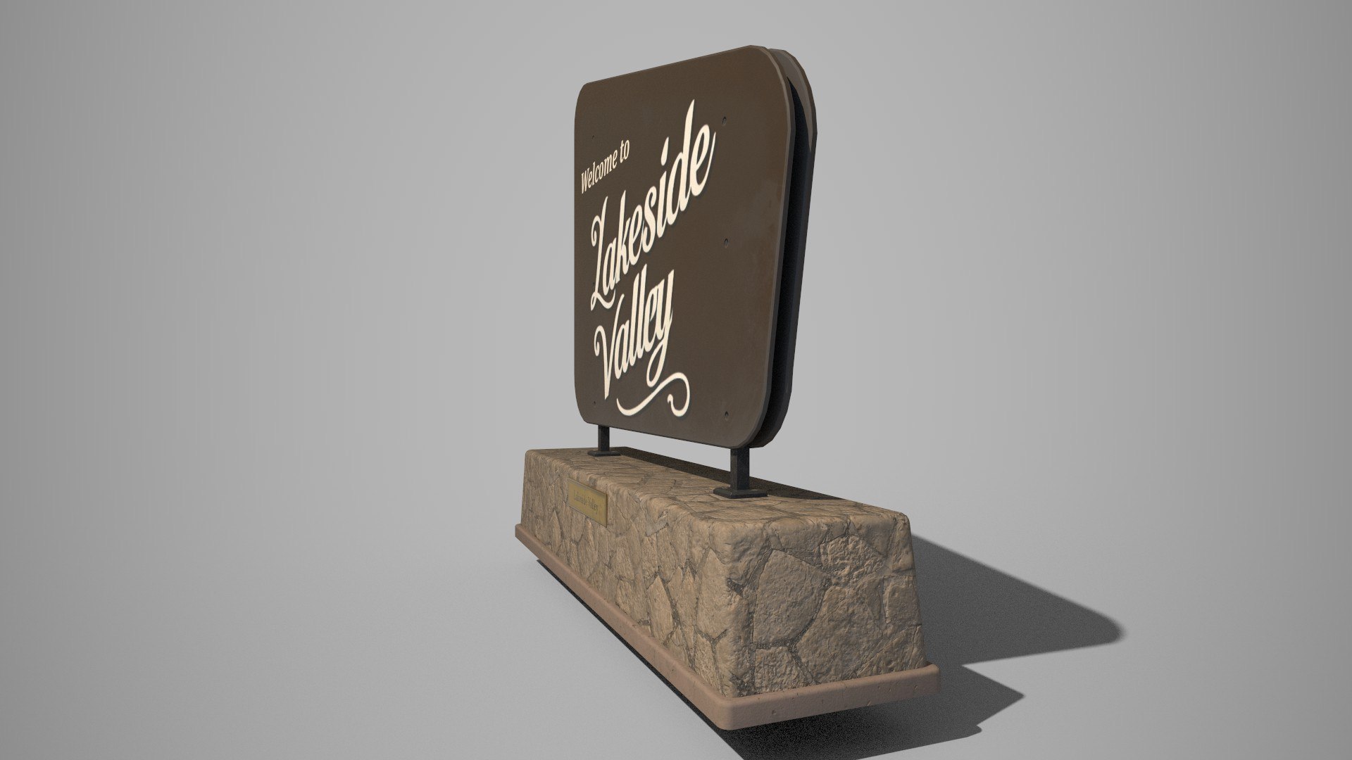 Town Sign 3D Model - TurboSquid 2333652