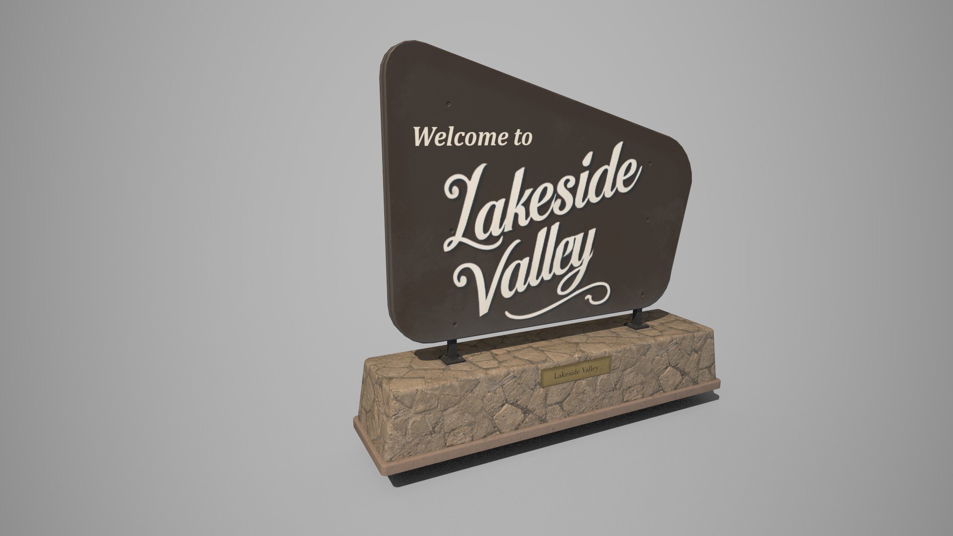 Town Sign 3D Model - TurboSquid 2333652