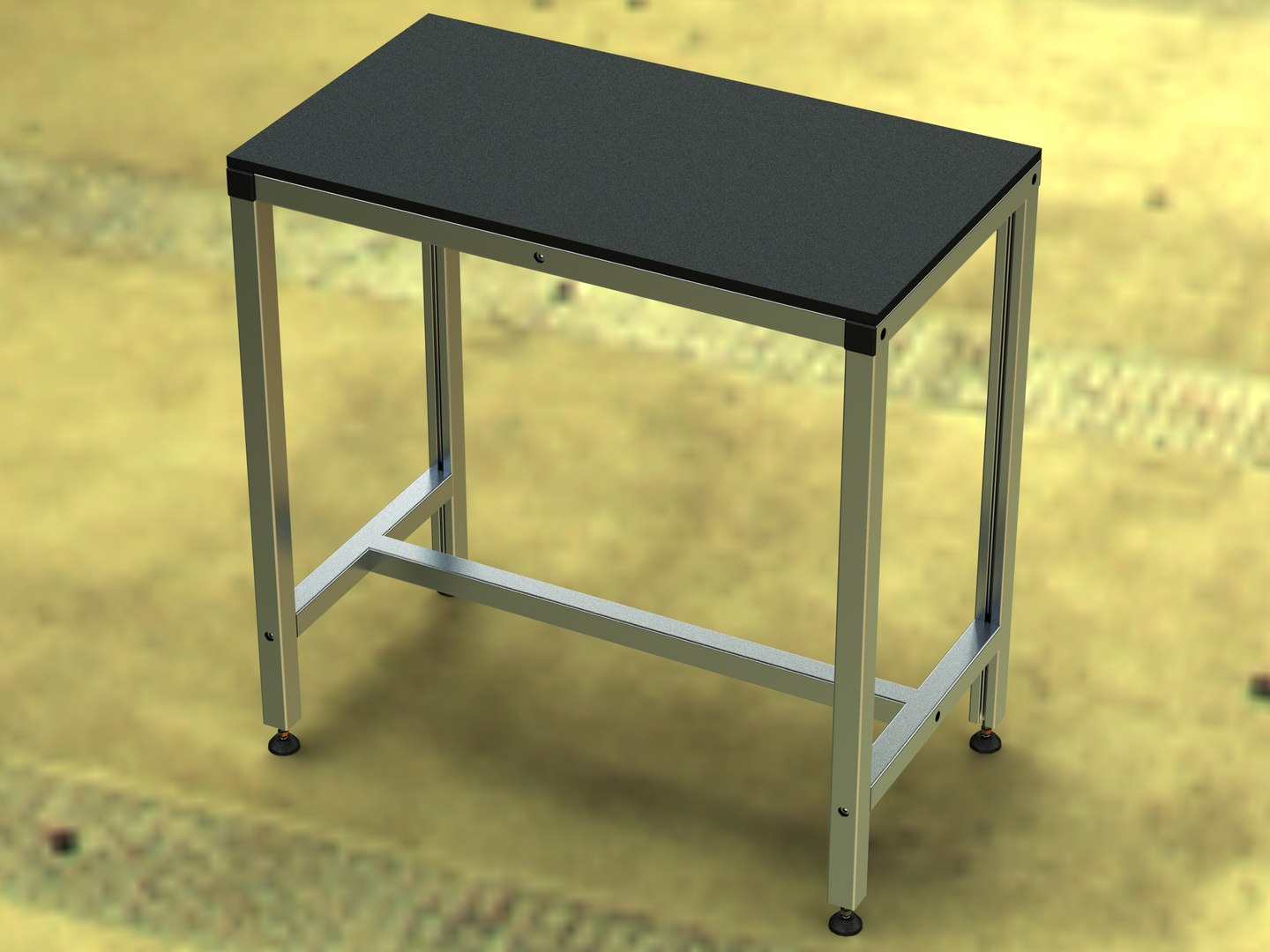 3D model 900x500 Single Open T-Slots Bench - TurboSquid 2176598