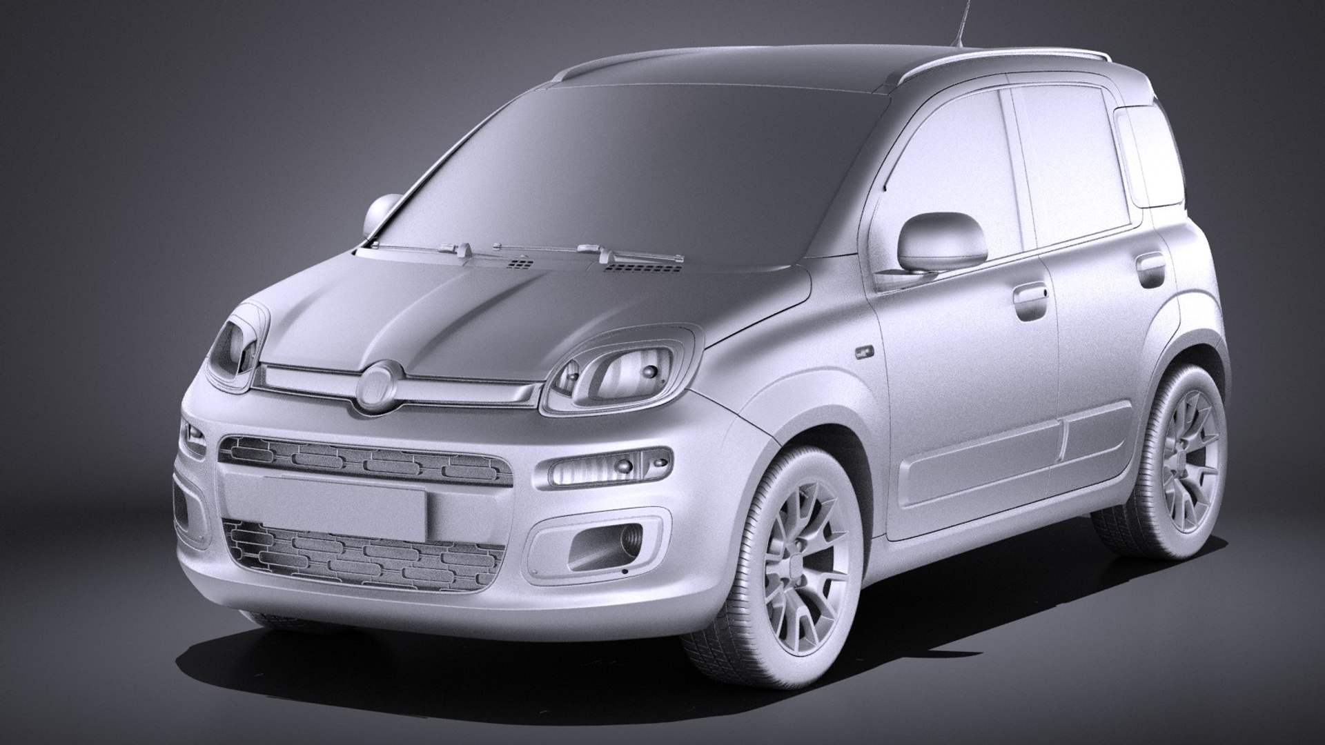 Fiat Panda 2017 3d C4d