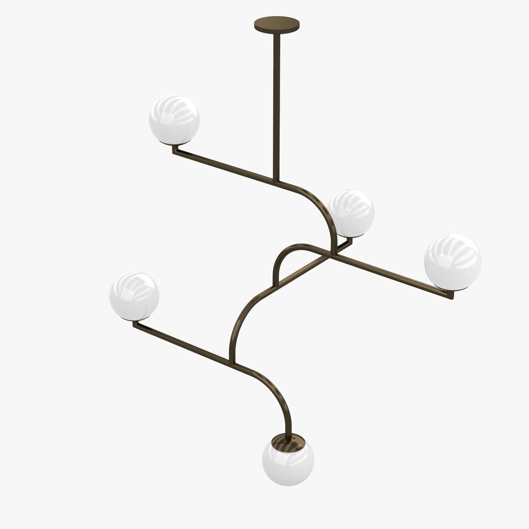3D ceiling light fixture 002 model - TurboSquid 1444216