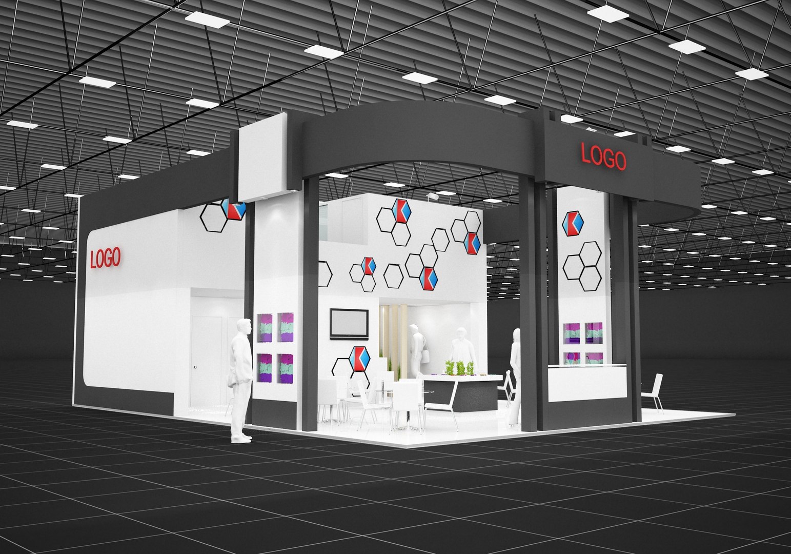 3D Exhibition Stand Model - TurboSquid 2069677