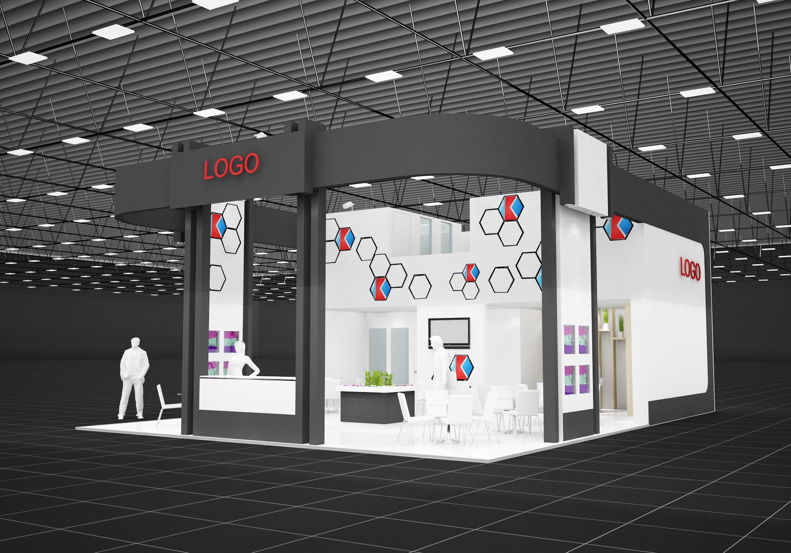 3D Exhibition Stand Model - TurboSquid 2069677