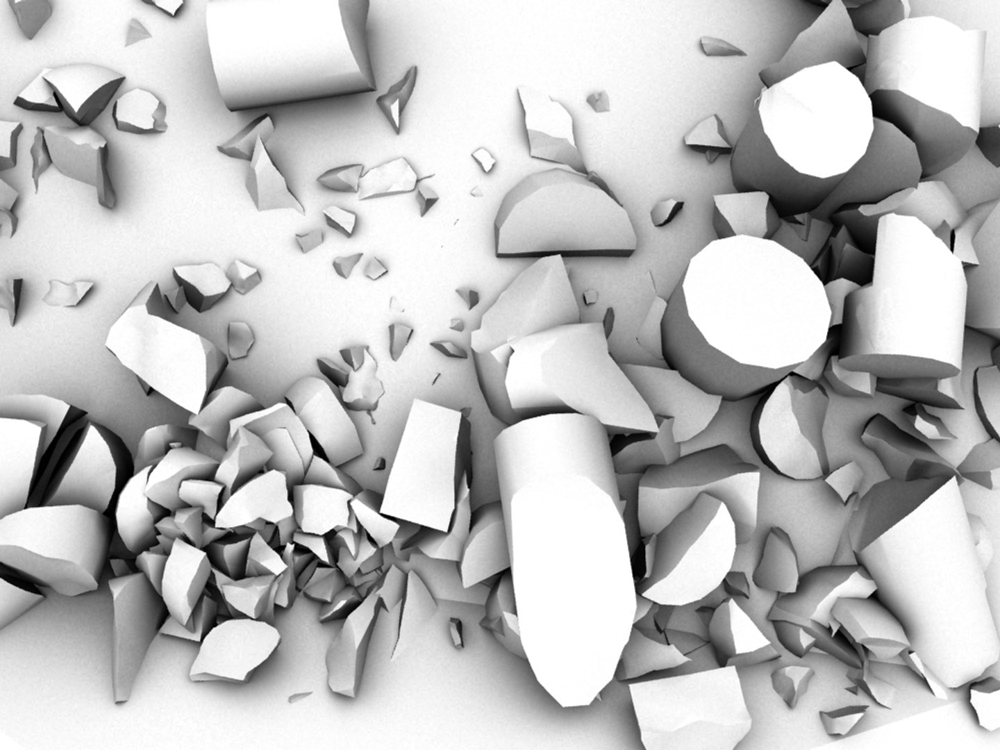 Pieces Rubble 3d Model