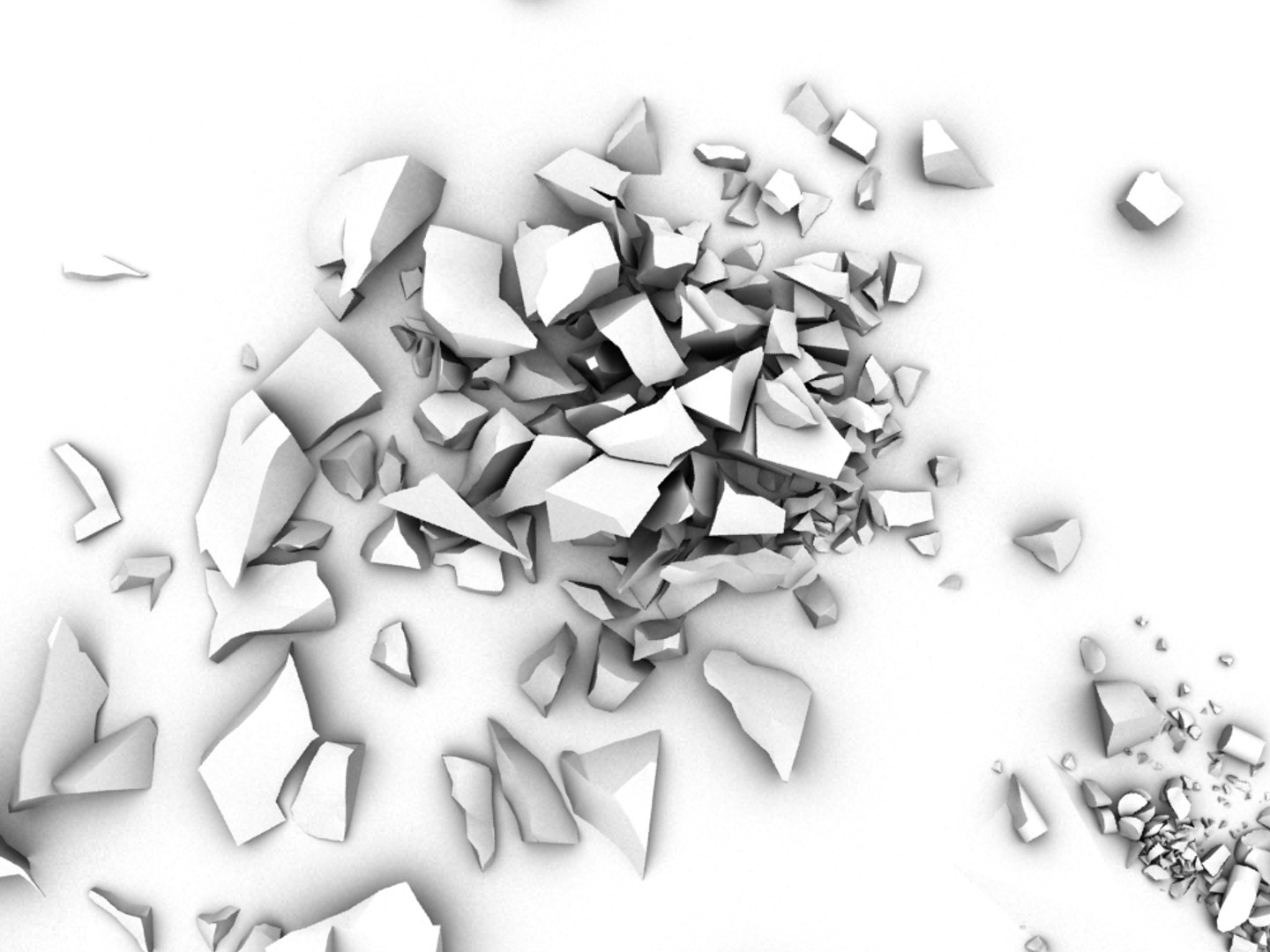 Pieces Rubble 3d Model