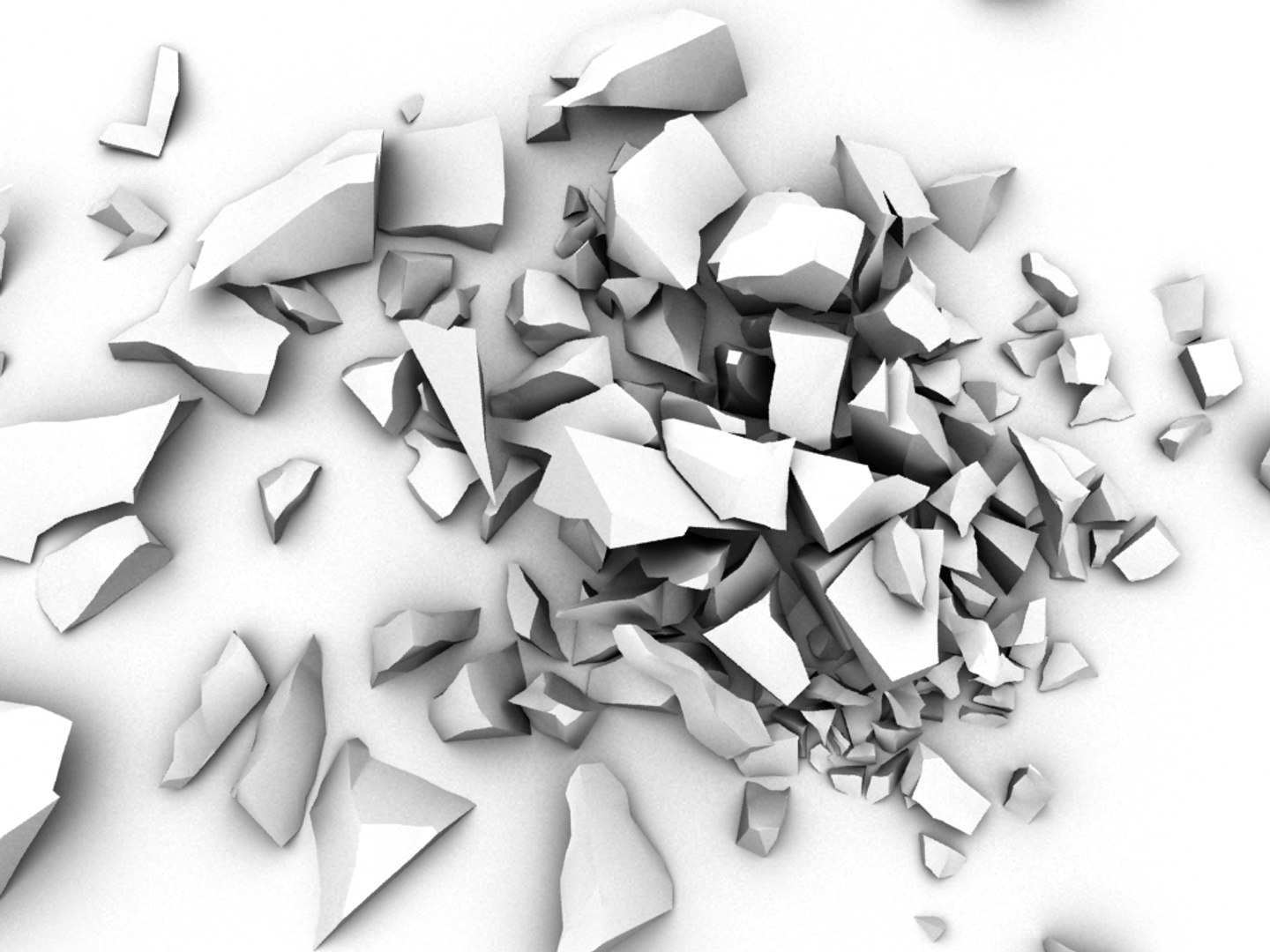 Pieces Rubble 3d Model