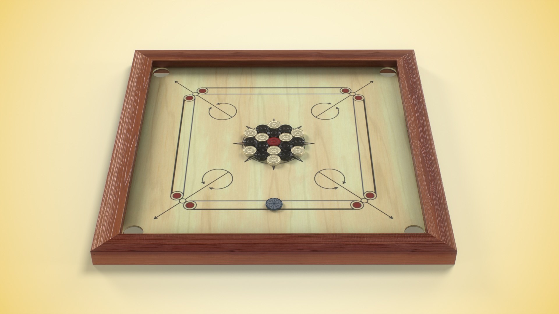 Carrom Board 3D model - TurboSquid 2057492