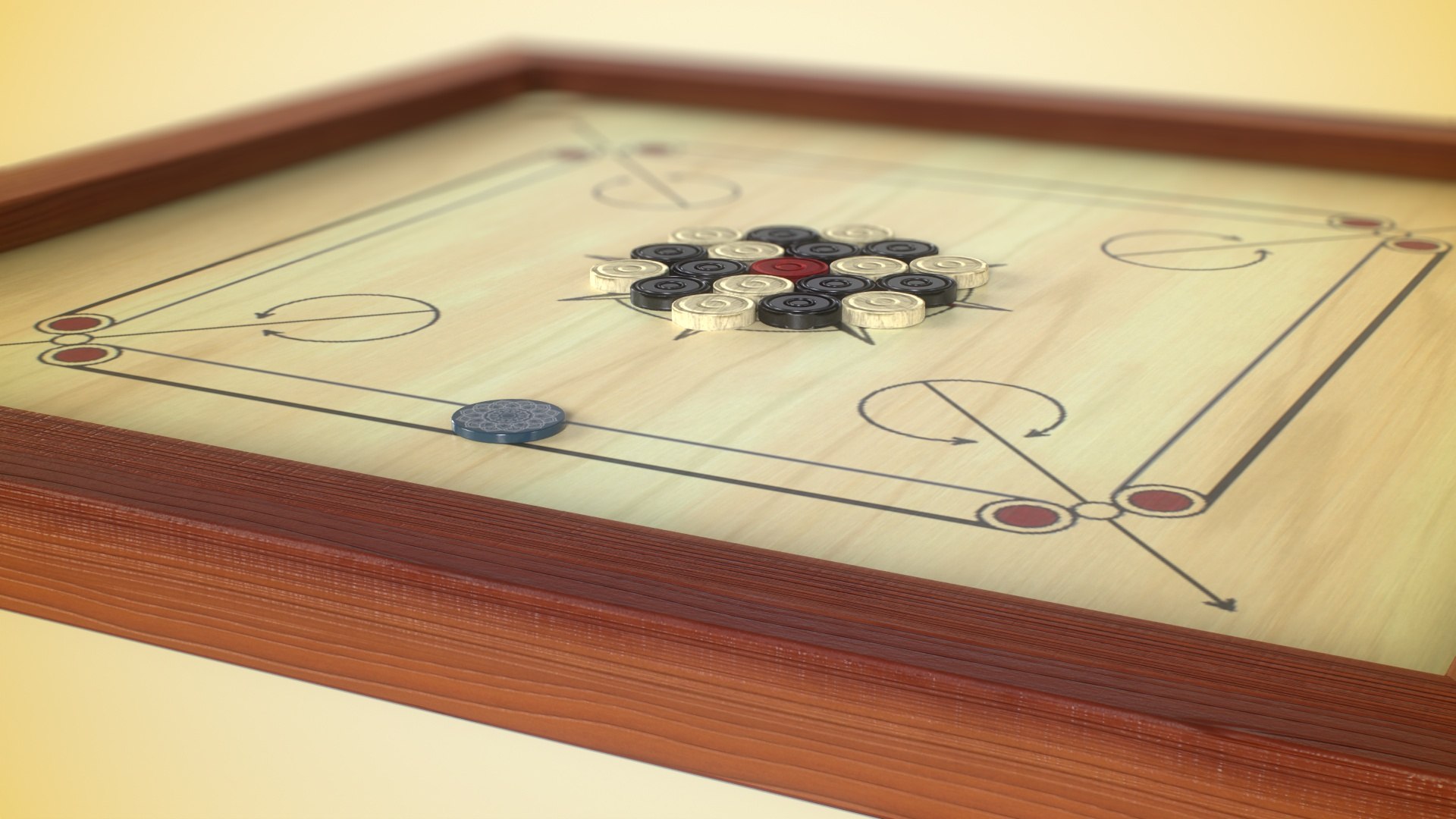 Carrom Board 3D model - TurboSquid 2057492