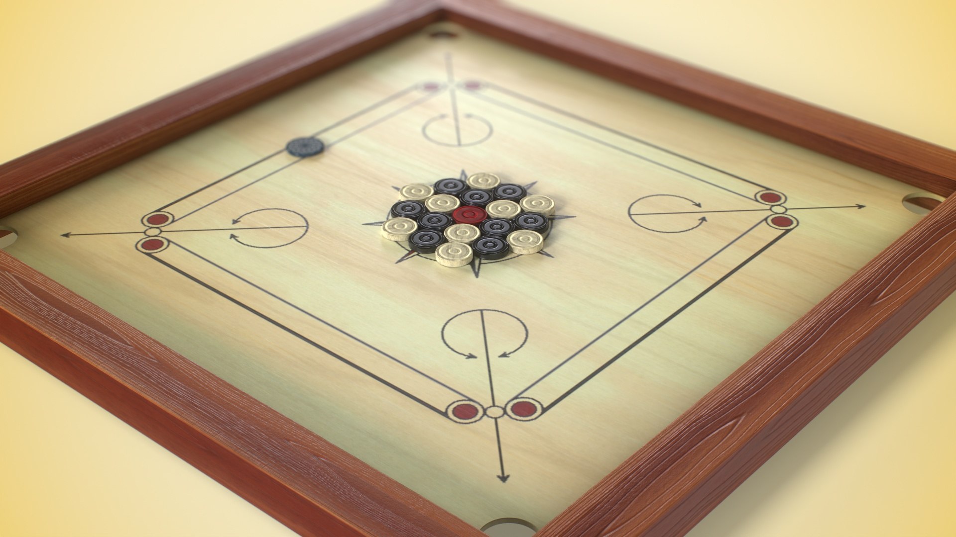 Carrom Board 3D model - TurboSquid 2057492