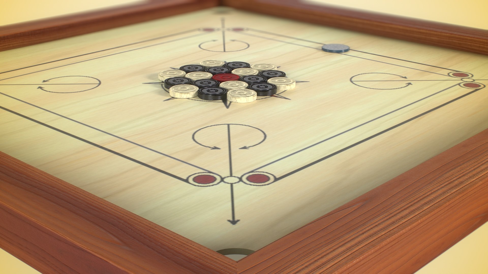 Carrom Board 3D model - TurboSquid 2057492
